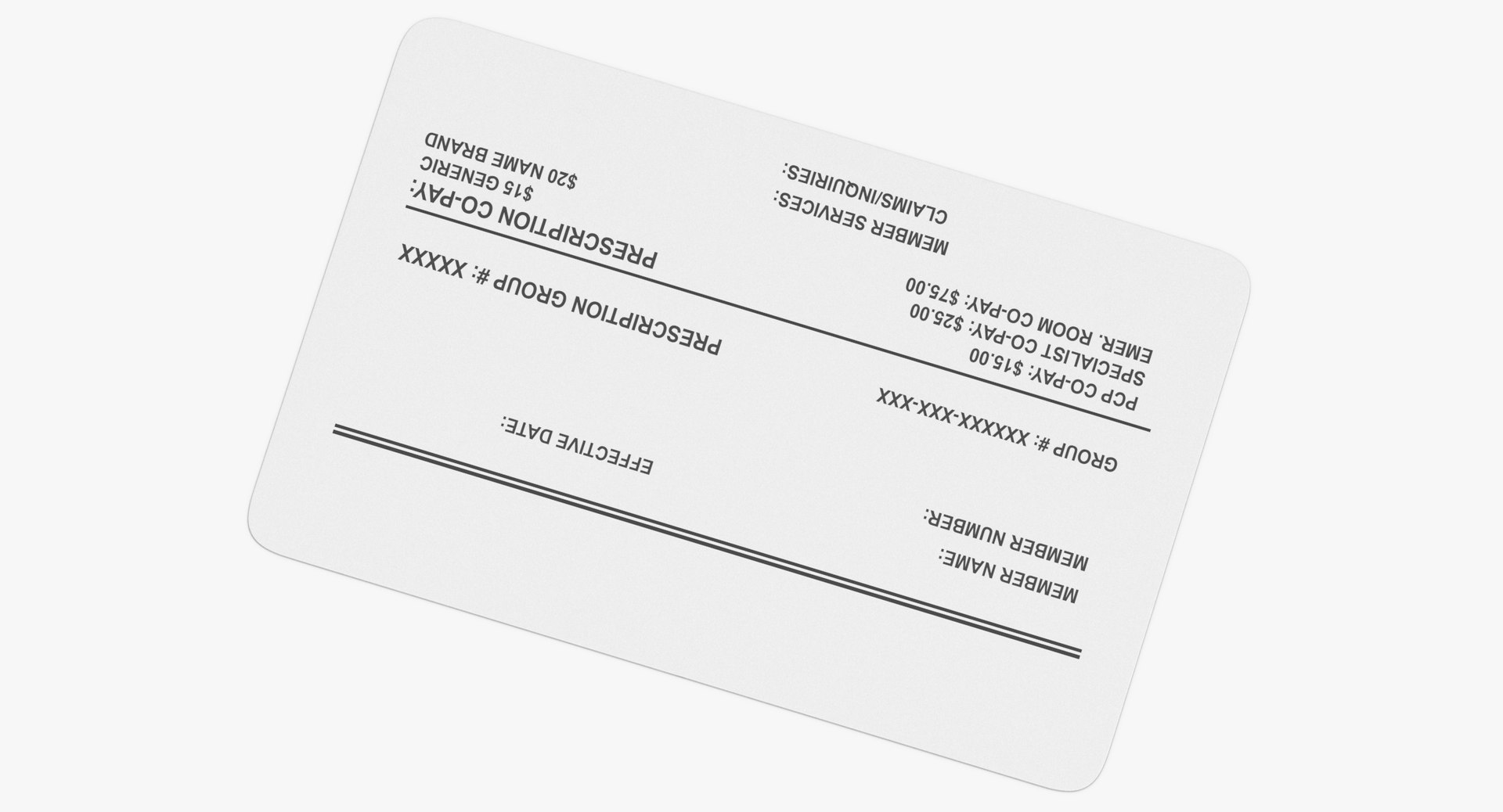 3D Medical Insurance Card Model - TurboSquid 1321008