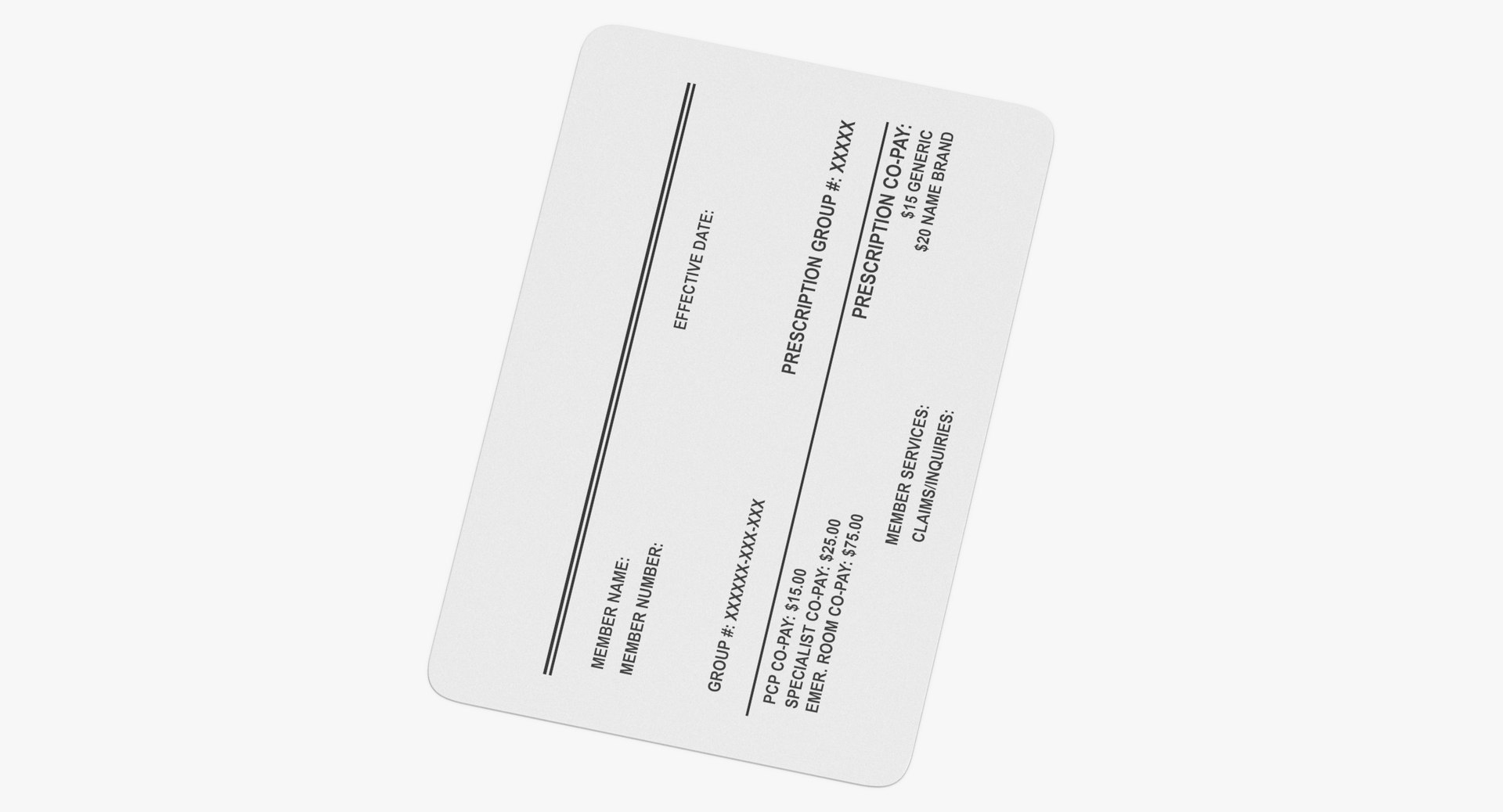 3D Medical Insurance Card Model - TurboSquid 1321008