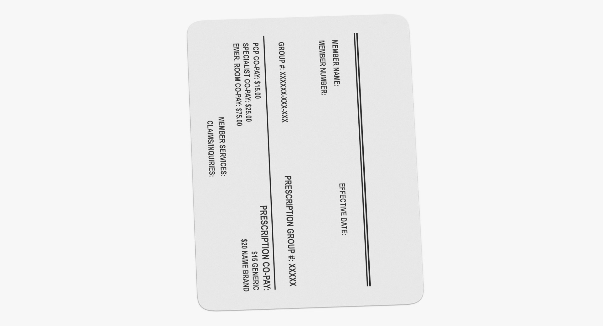 3D Medical Insurance Card Model - TurboSquid 1321008