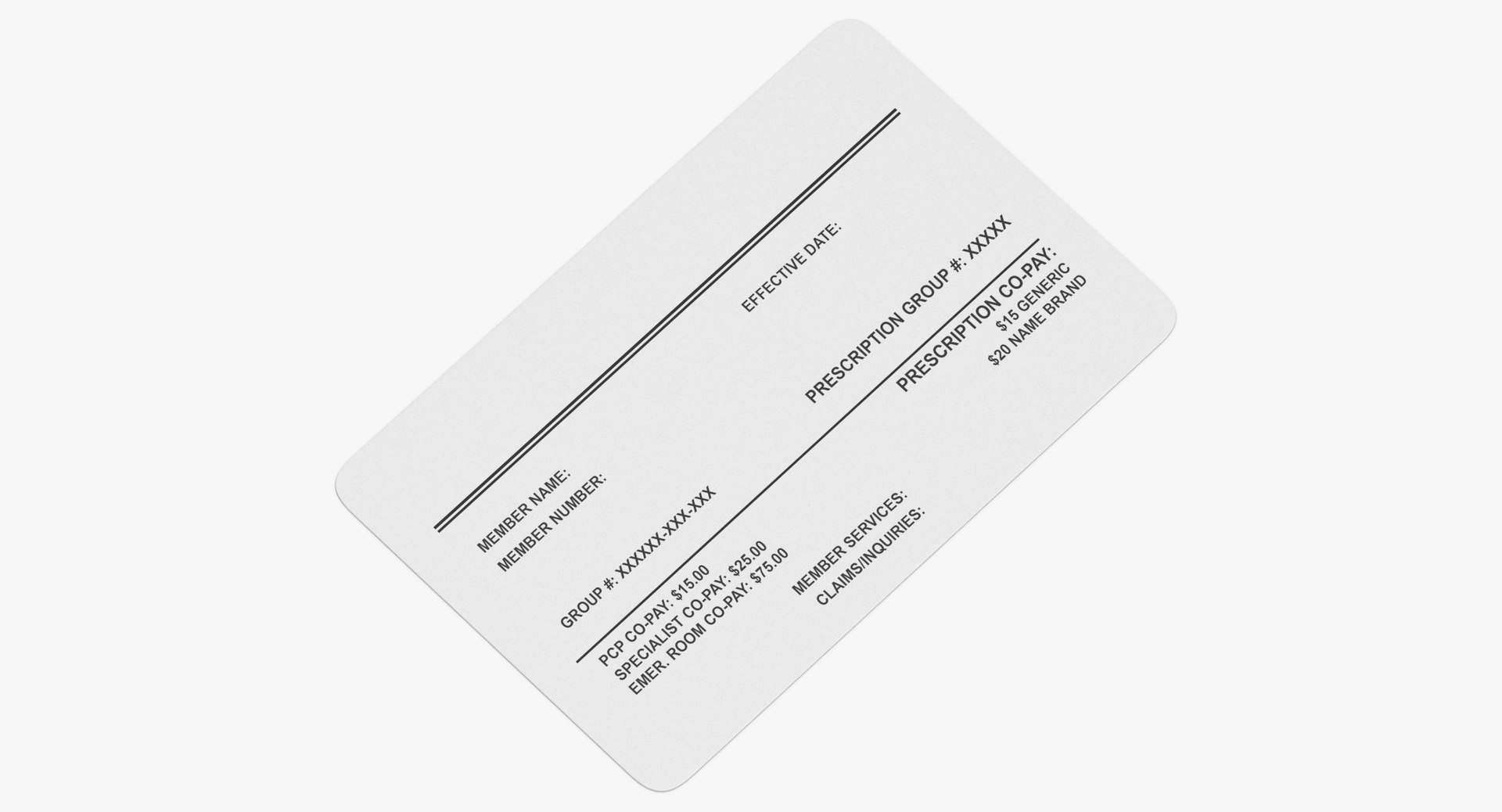 3D Medical Insurance Card Model - TurboSquid 1321008
