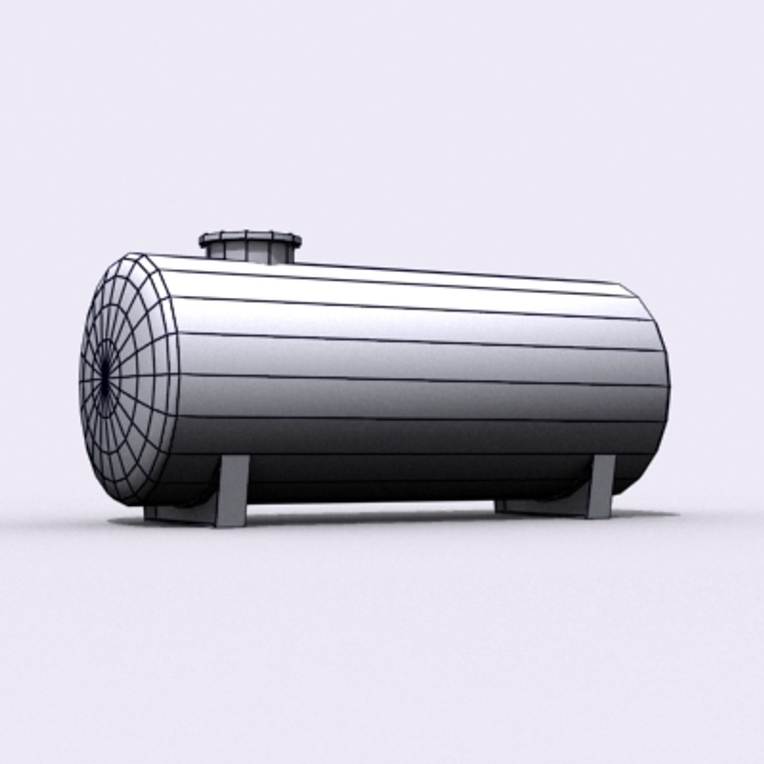 3d Low-poly Simple Water Tank