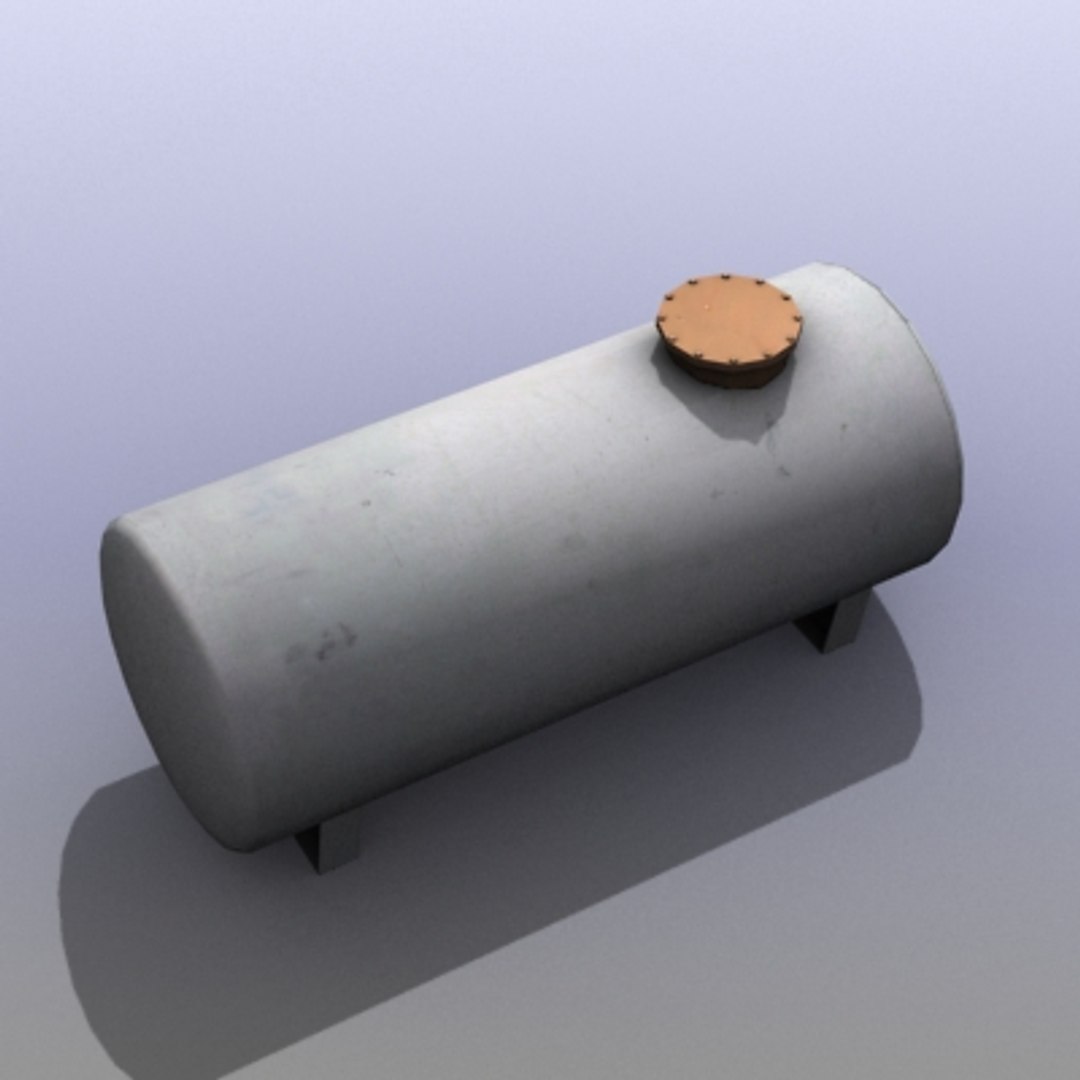 3d Low-poly Simple Water Tank