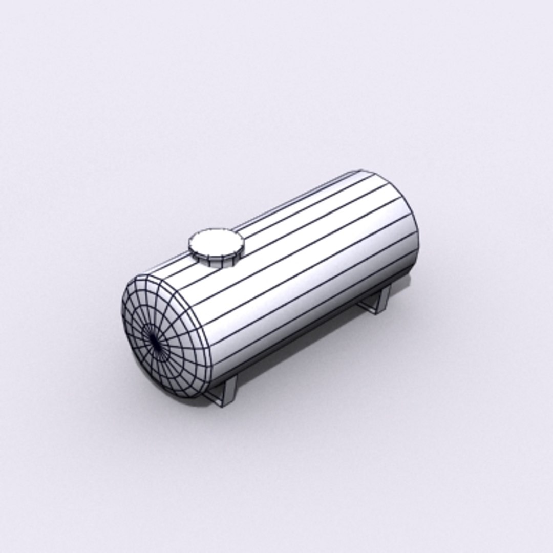 3d Low-poly Simple Water Tank