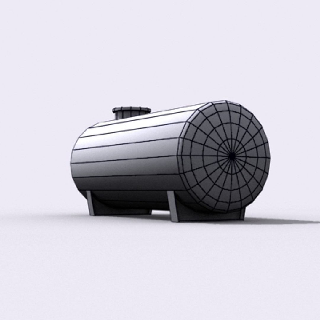 3d Low-poly Simple Water Tank