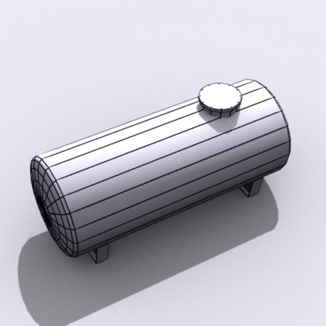 3d Low-poly Simple Water Tank