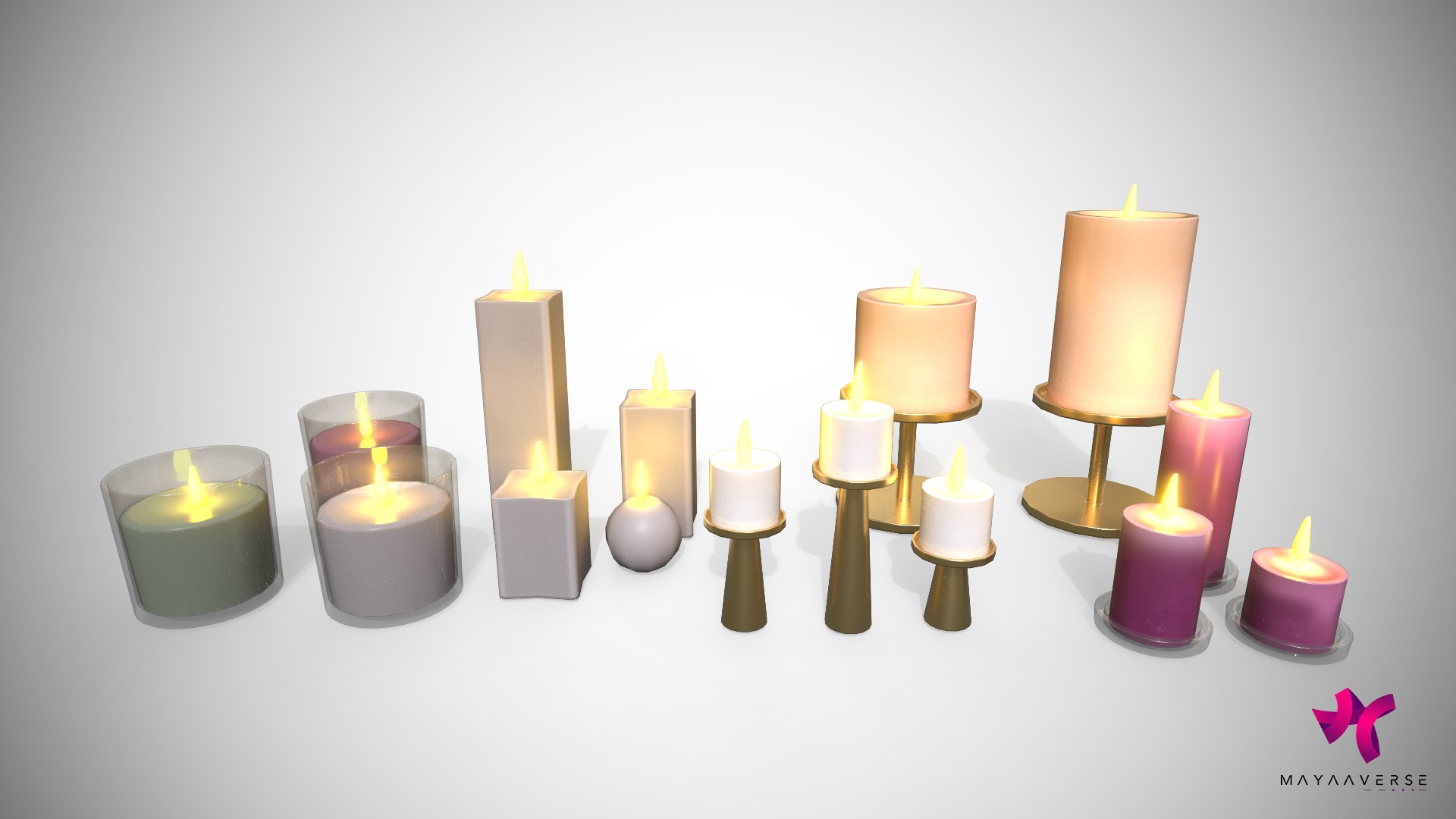 3D Candles - TurboSquid 2387373