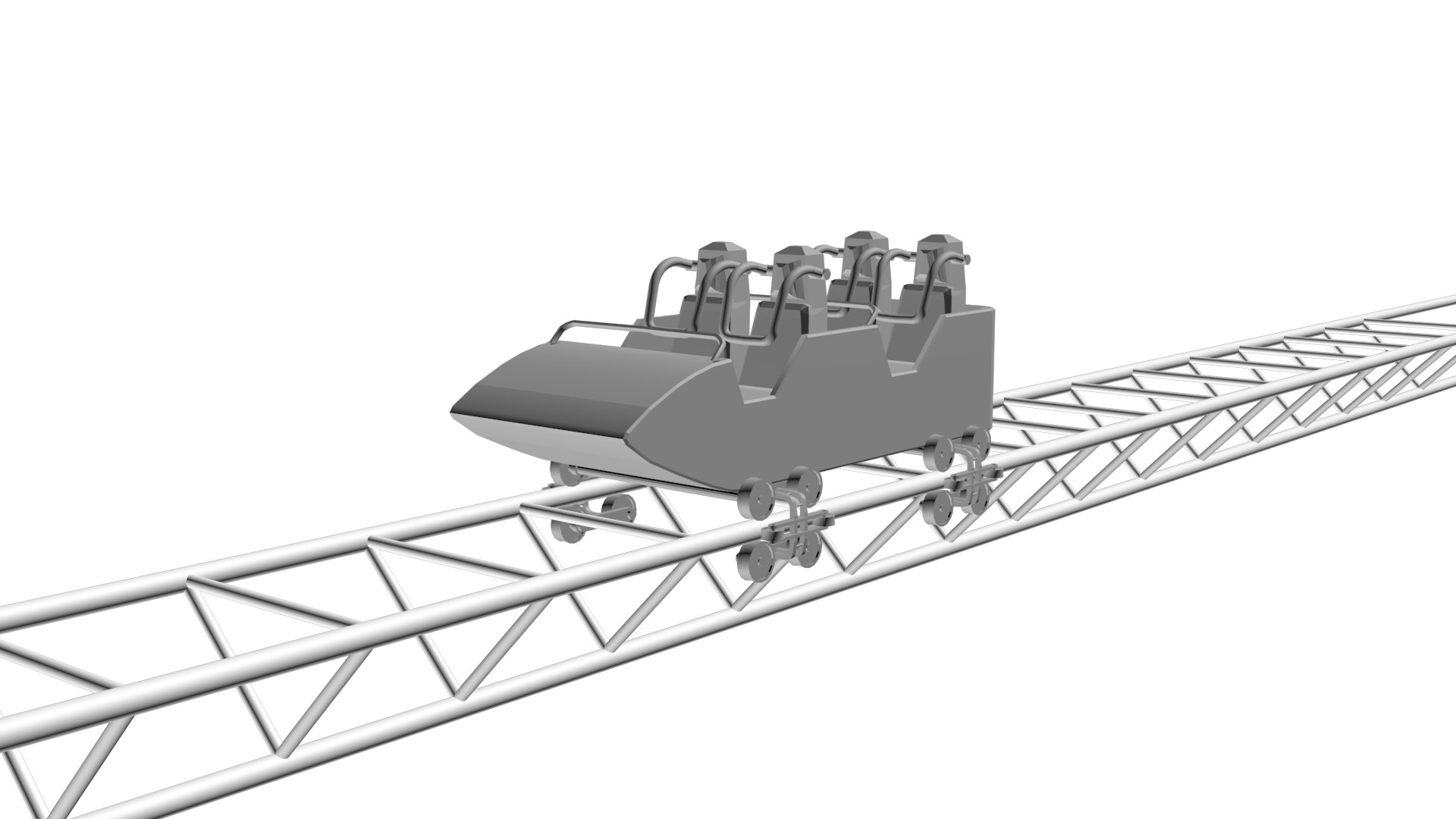 Roller Coaster Car 3d Obj