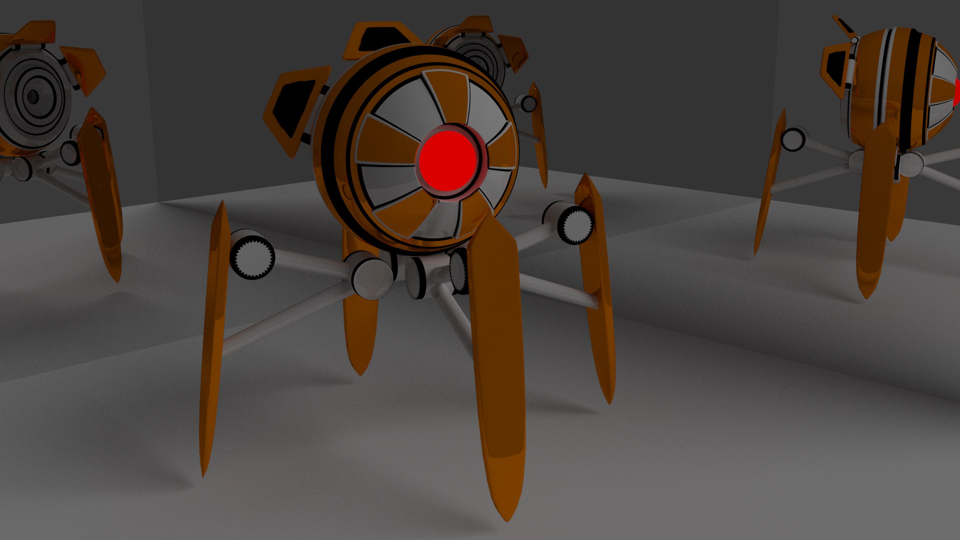 simple droid rigged 3d model