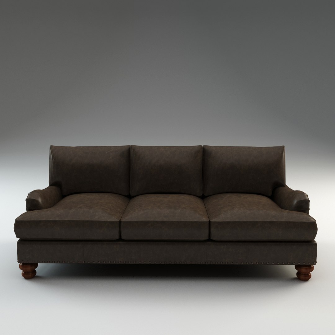 3d montgomery leather sofa model