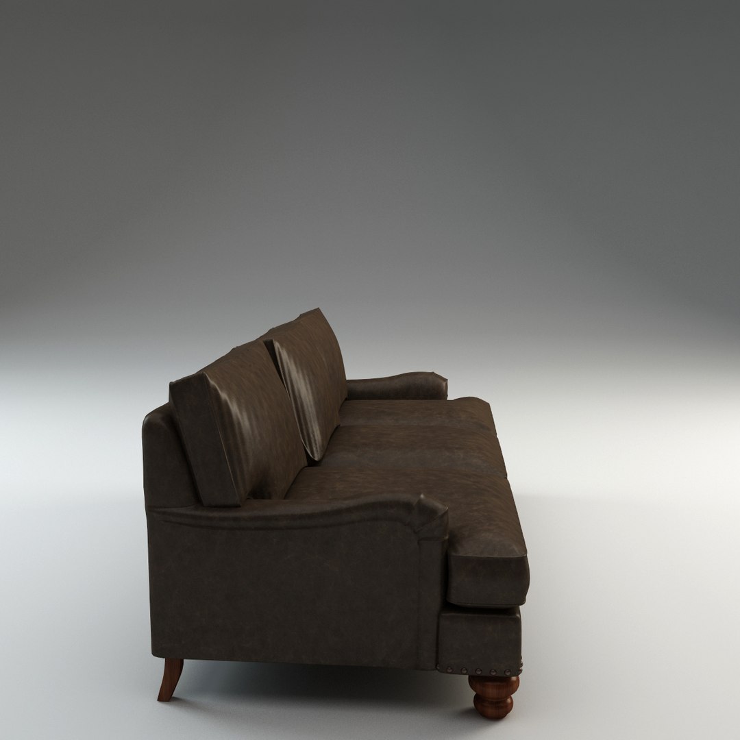 3d montgomery leather sofa model