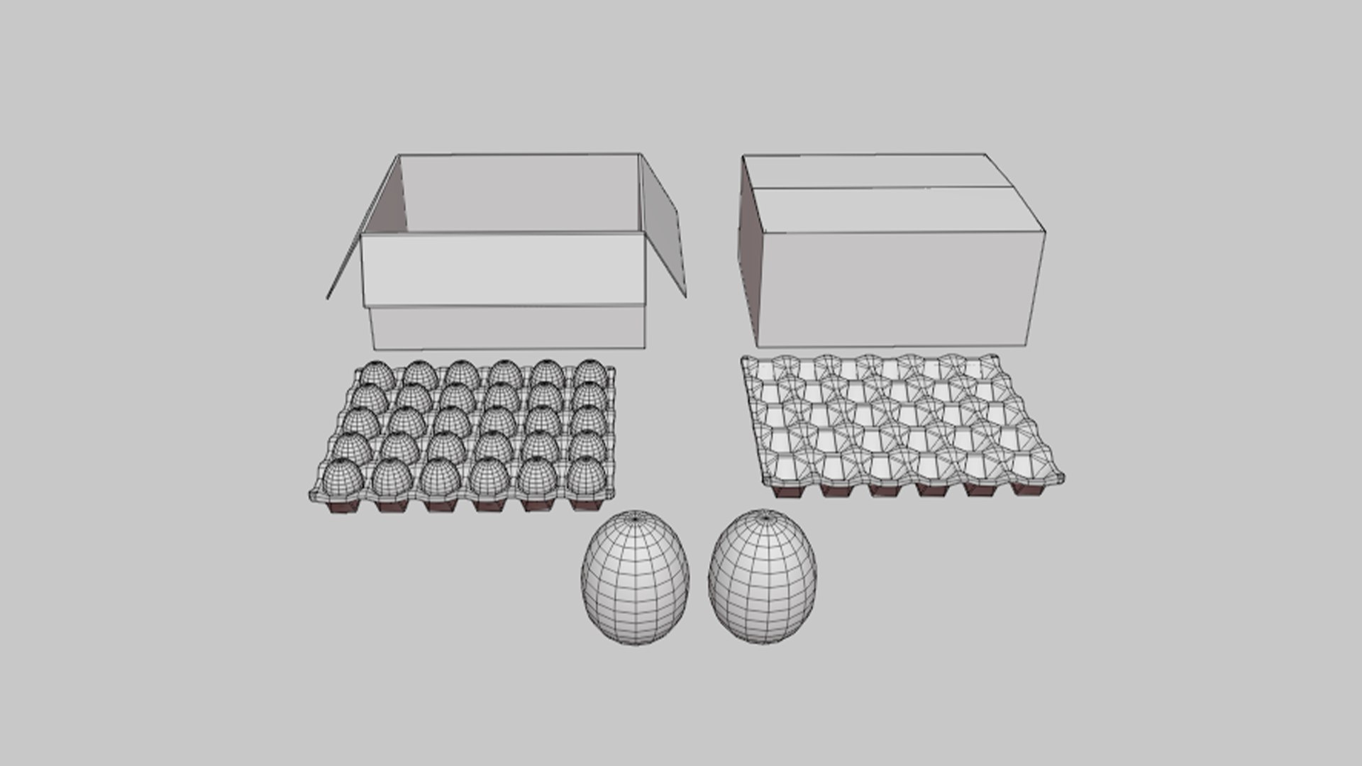 Egg Box - Supermarket 3D Model - TurboSquid 1924653