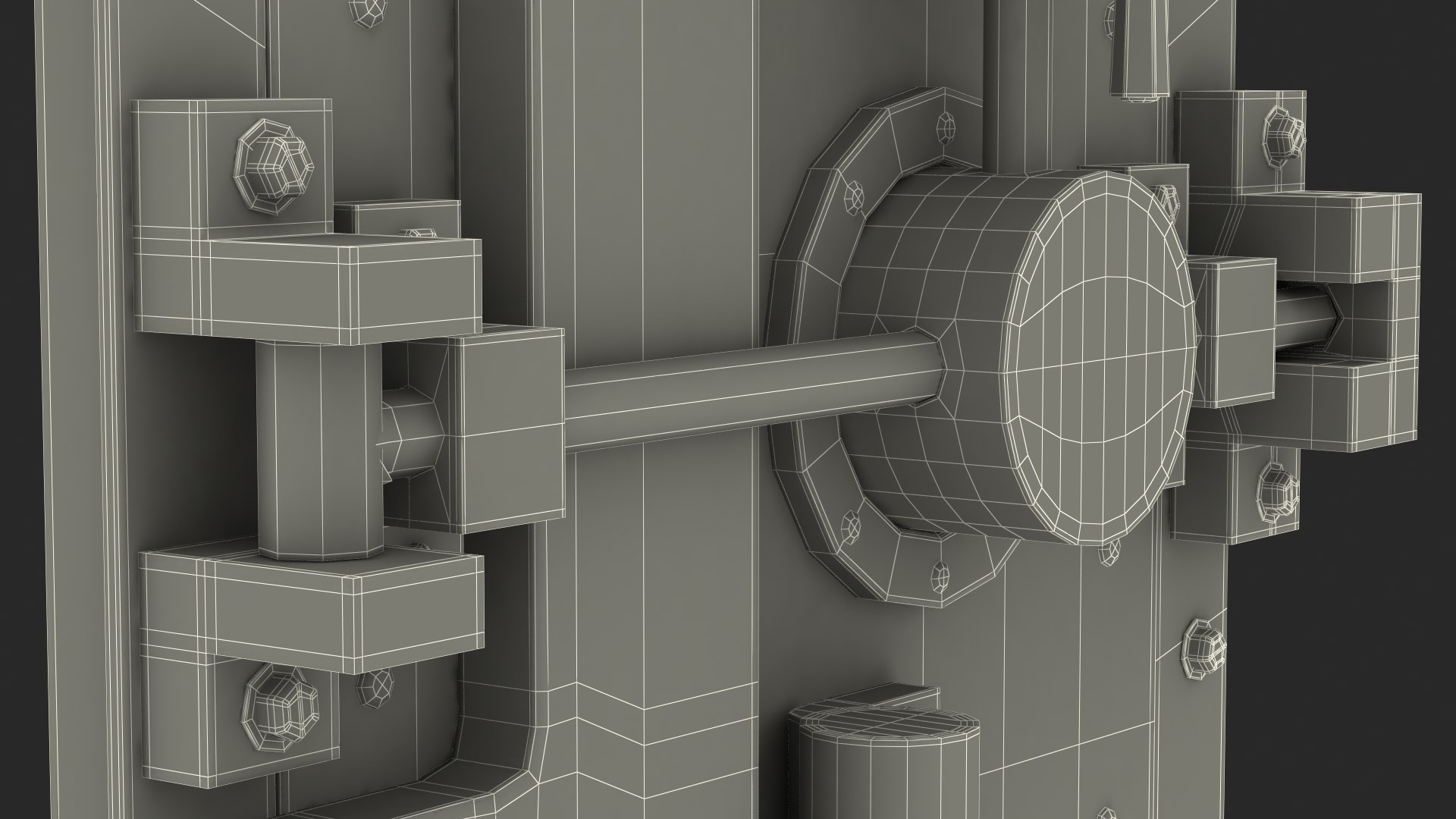 3D Model Rectangular Bank Vault Door - TurboSquid 1848637