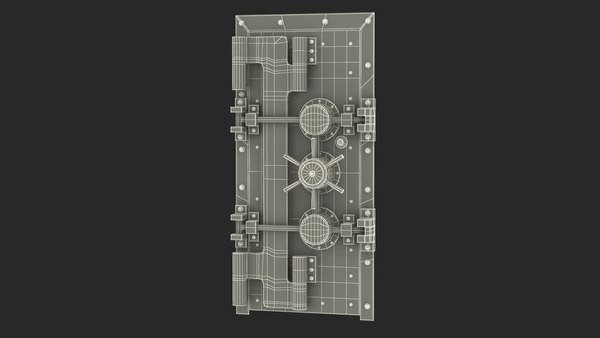 3D model Rectangular Bank Vault Door - TurboSquid 1848637