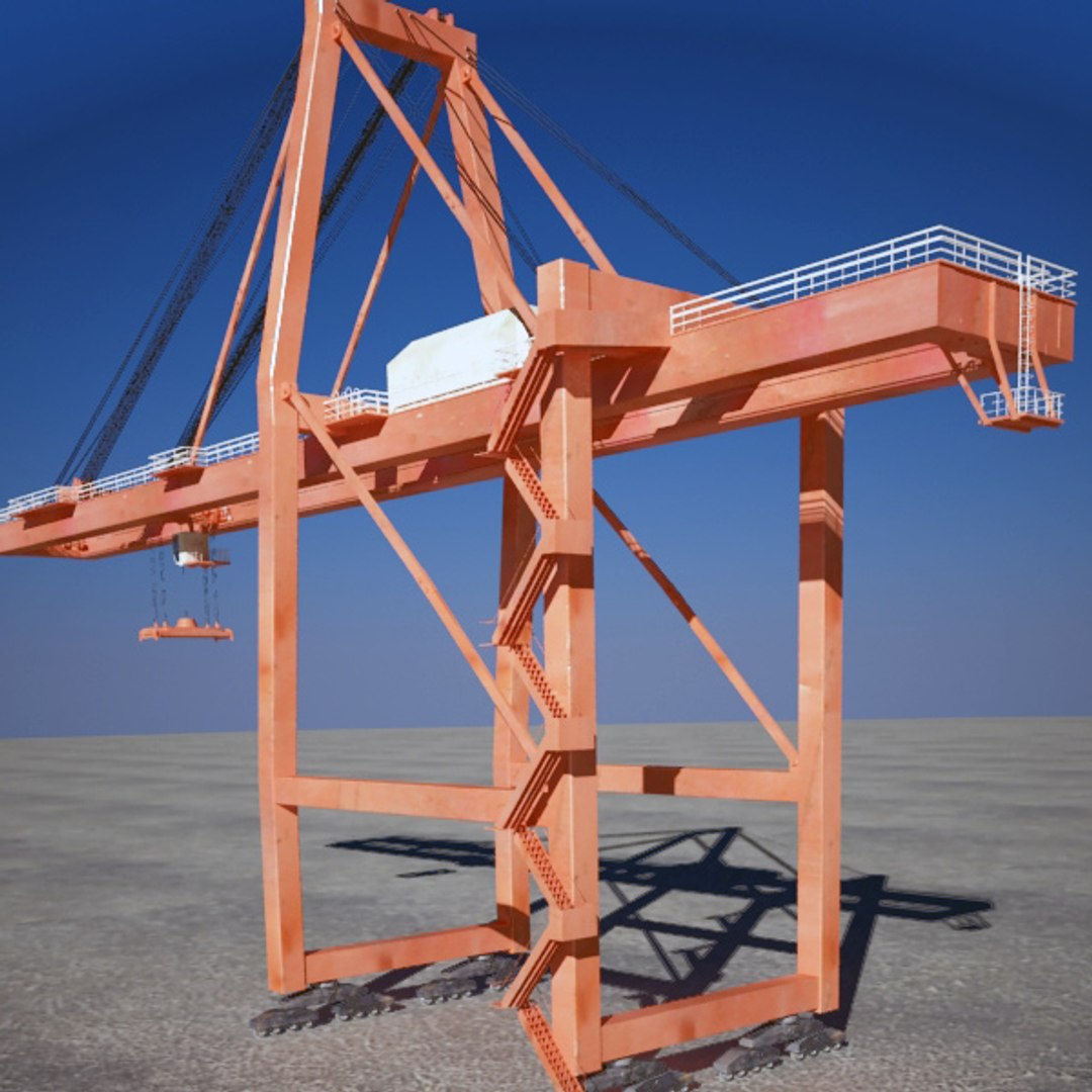 3d Crane Container Model