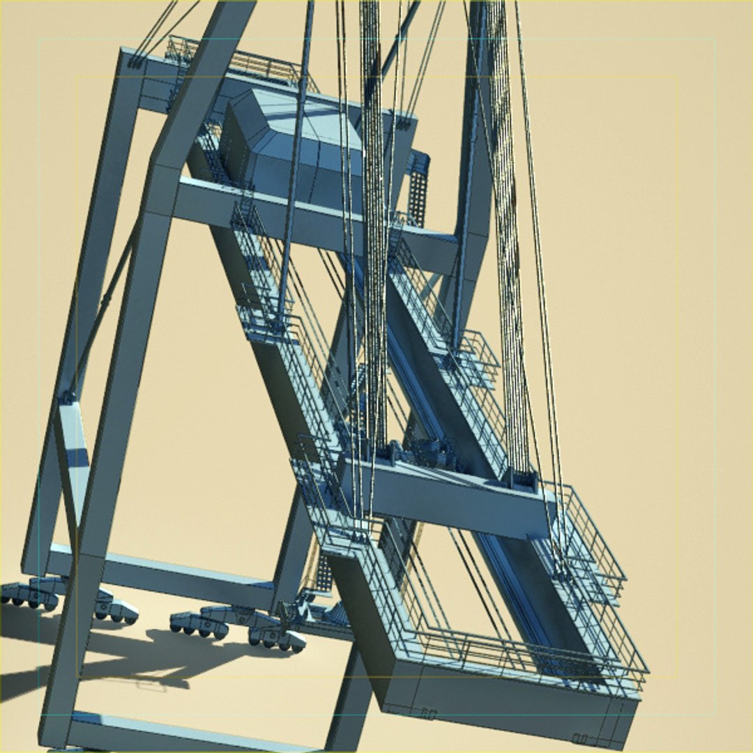 3d Crane Container Model