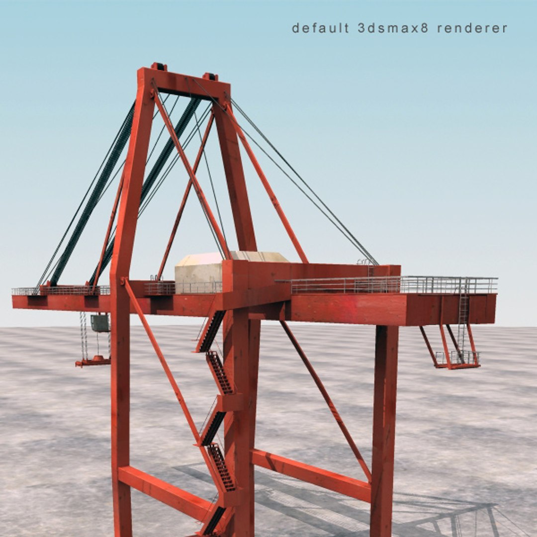3d Crane Container Model