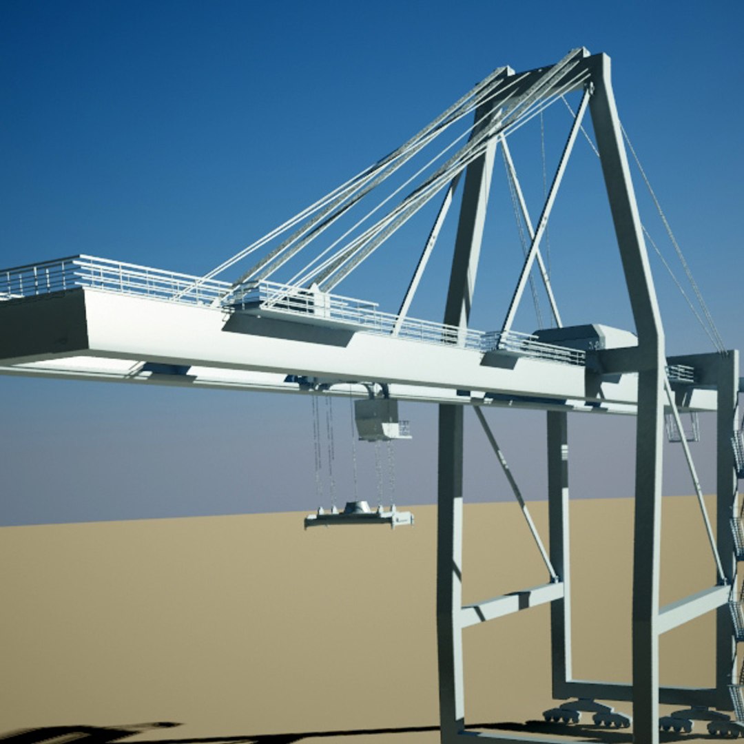 3d Crane Container Model