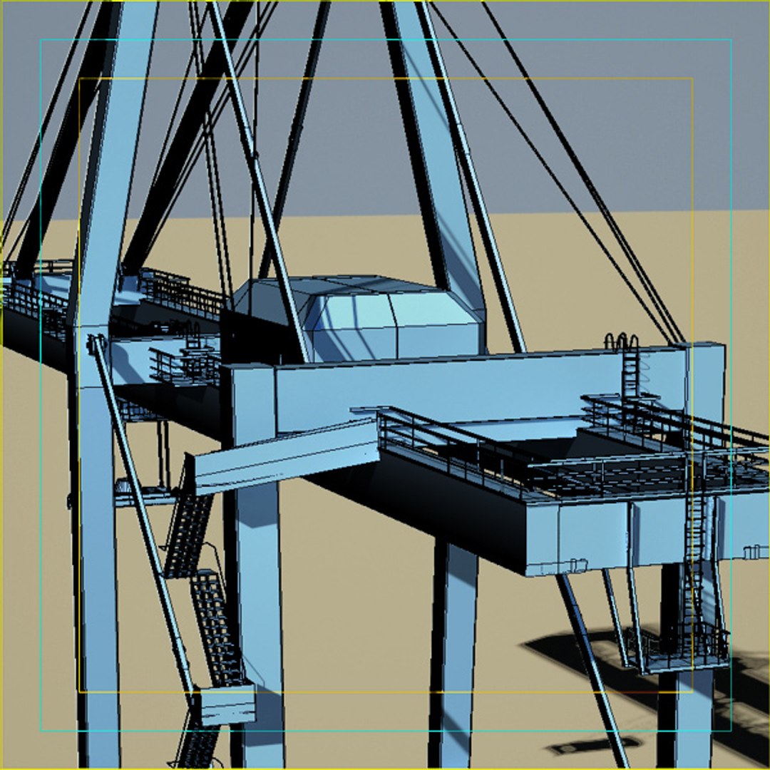 3d Crane Container Model