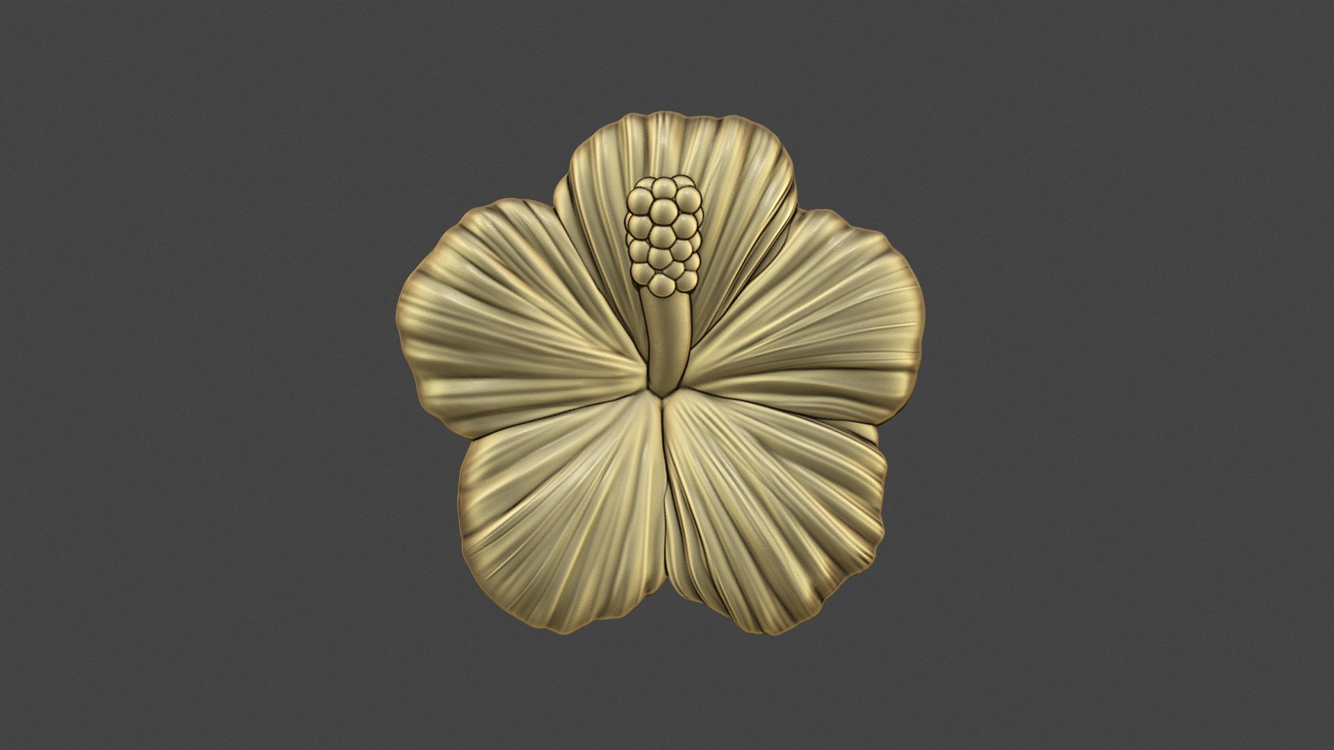 Hibiscus Flower Bas Relief 3D - TurboSquid 2367294