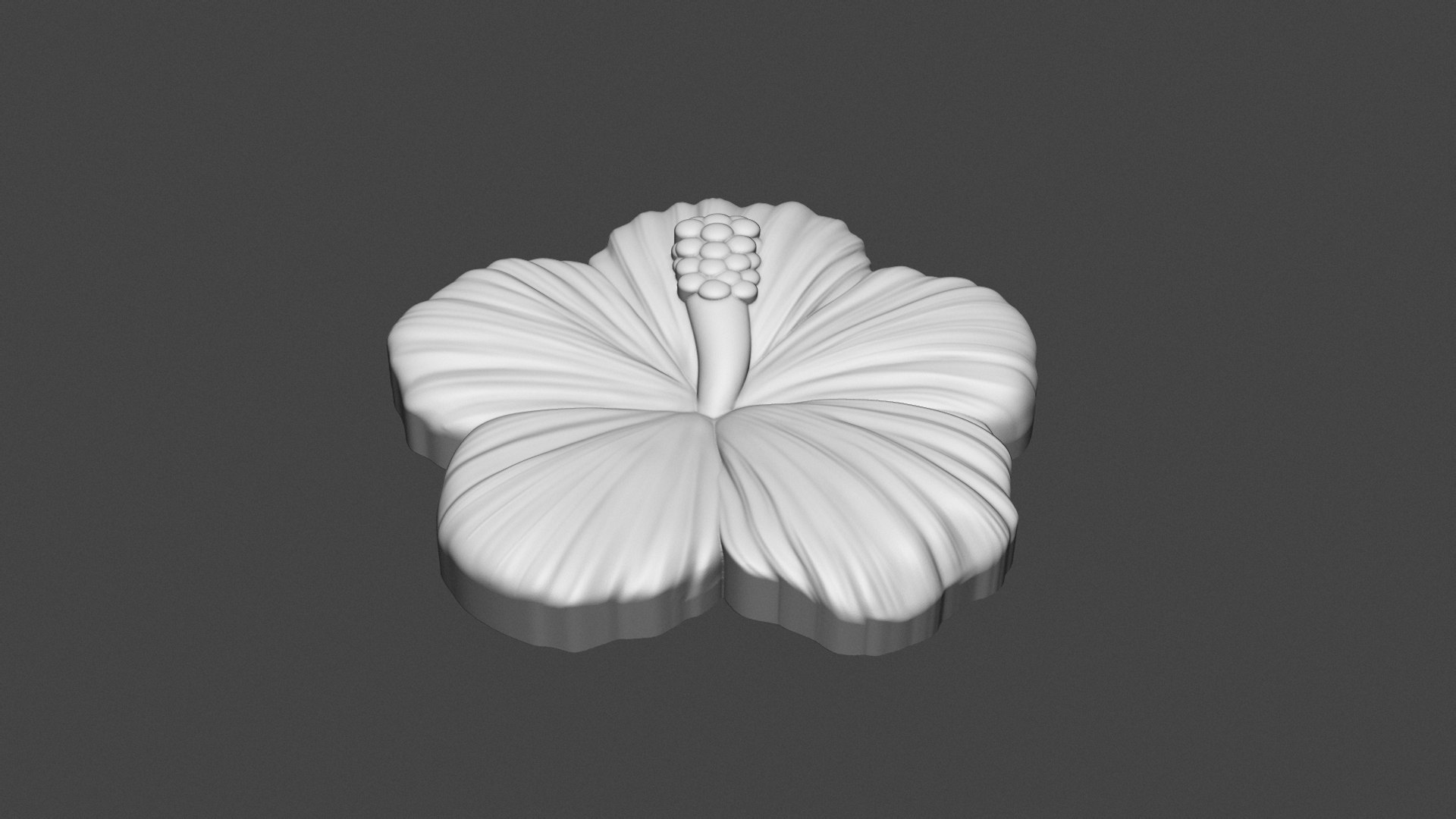 Hibiscus Flower Bas Relief 3D - TurboSquid 2367294