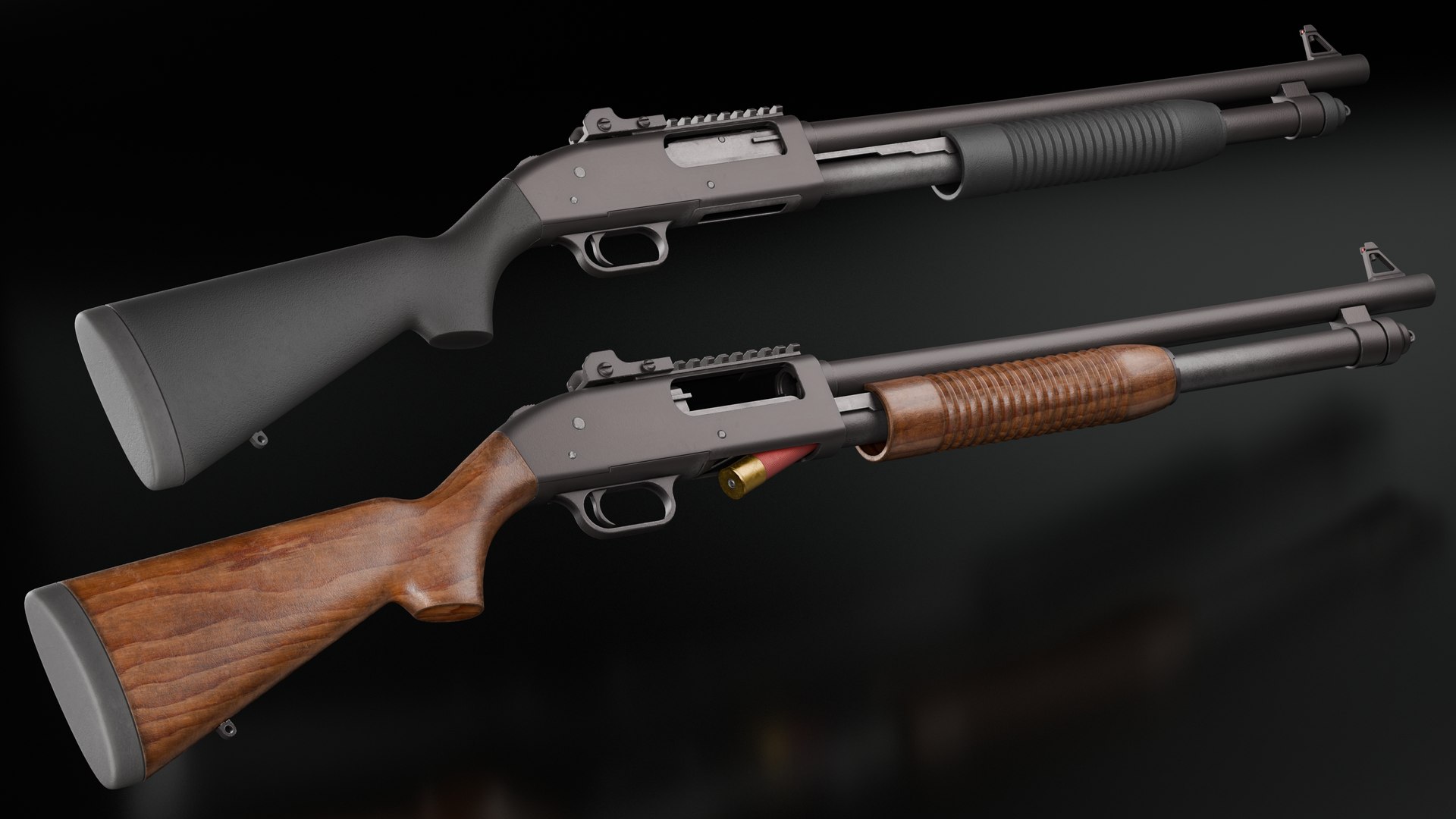 3D Mossberg 12 Gauge M590A1 Shotgun - TurboSquid 2372250