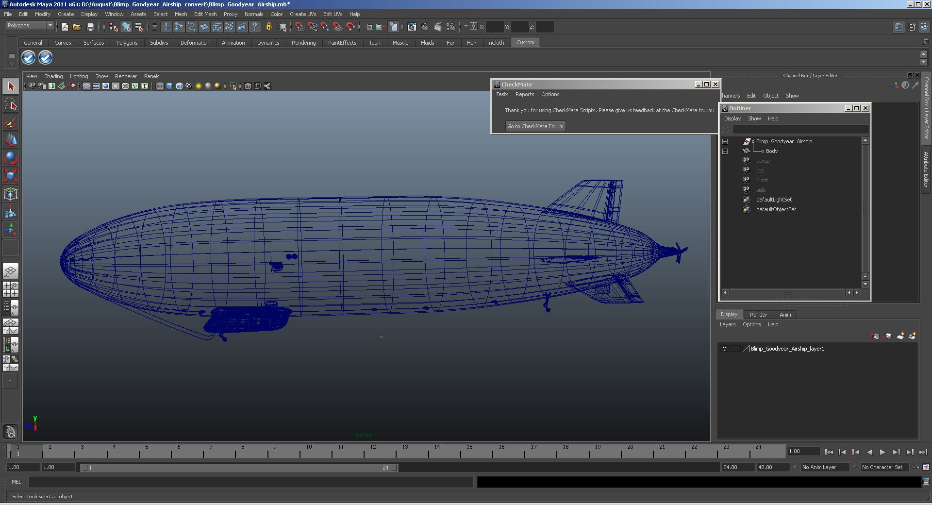 3D model blimp goodyear airship - TurboSquid 1329318