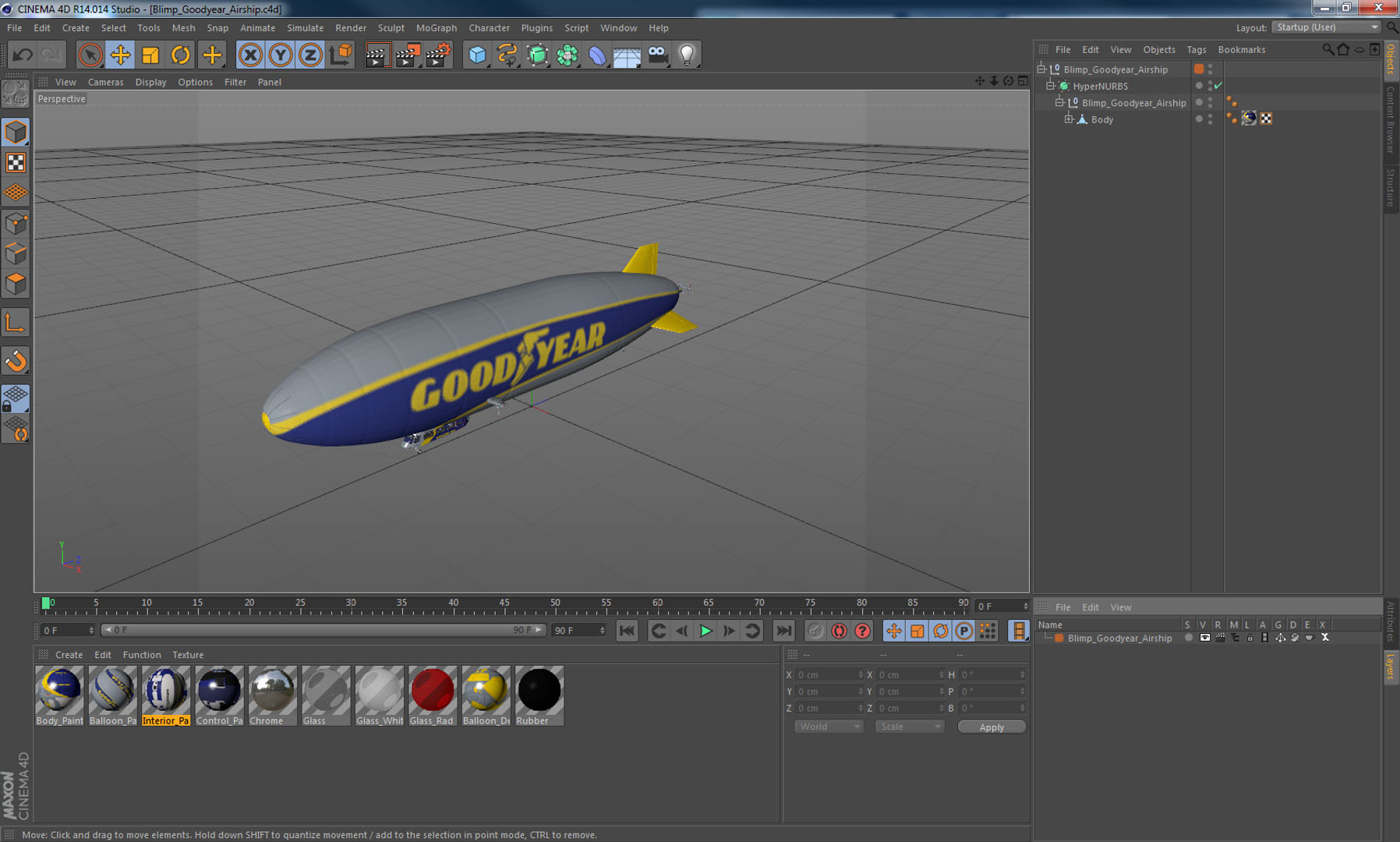 3D model blimp goodyear airship - TurboSquid 1329318