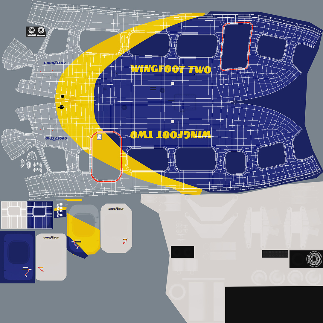 3D model blimp goodyear airship - TurboSquid 1329318