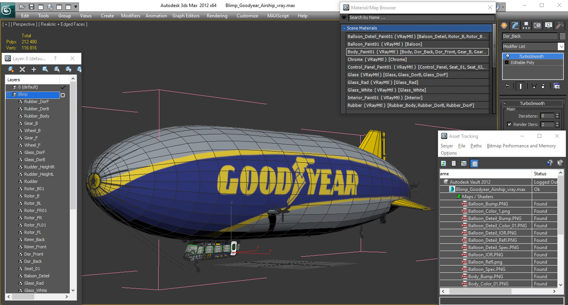 3D model blimp goodyear airship - TurboSquid 1329318