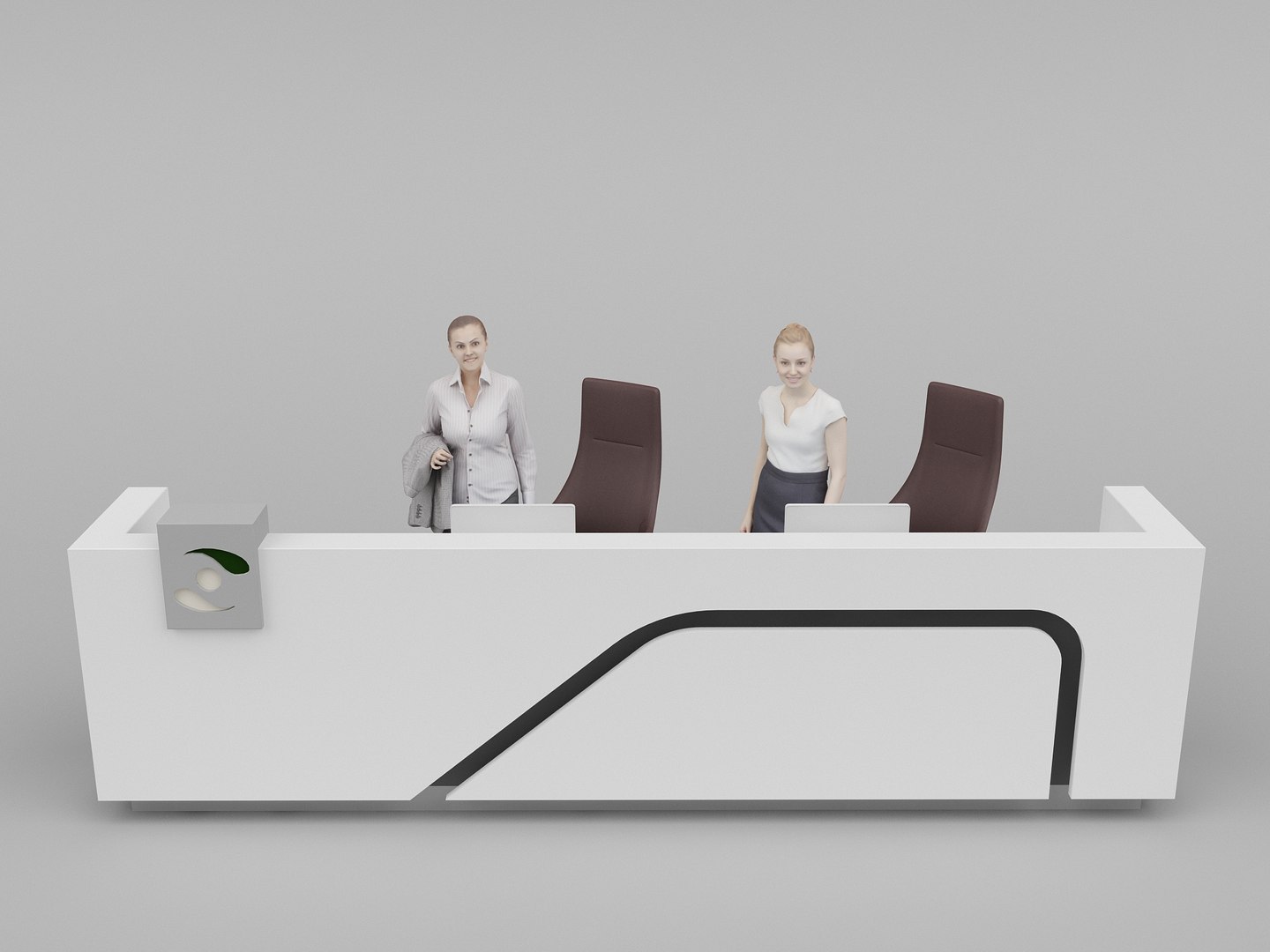 3D Reception Desk - 001 - TurboSquid 1987952