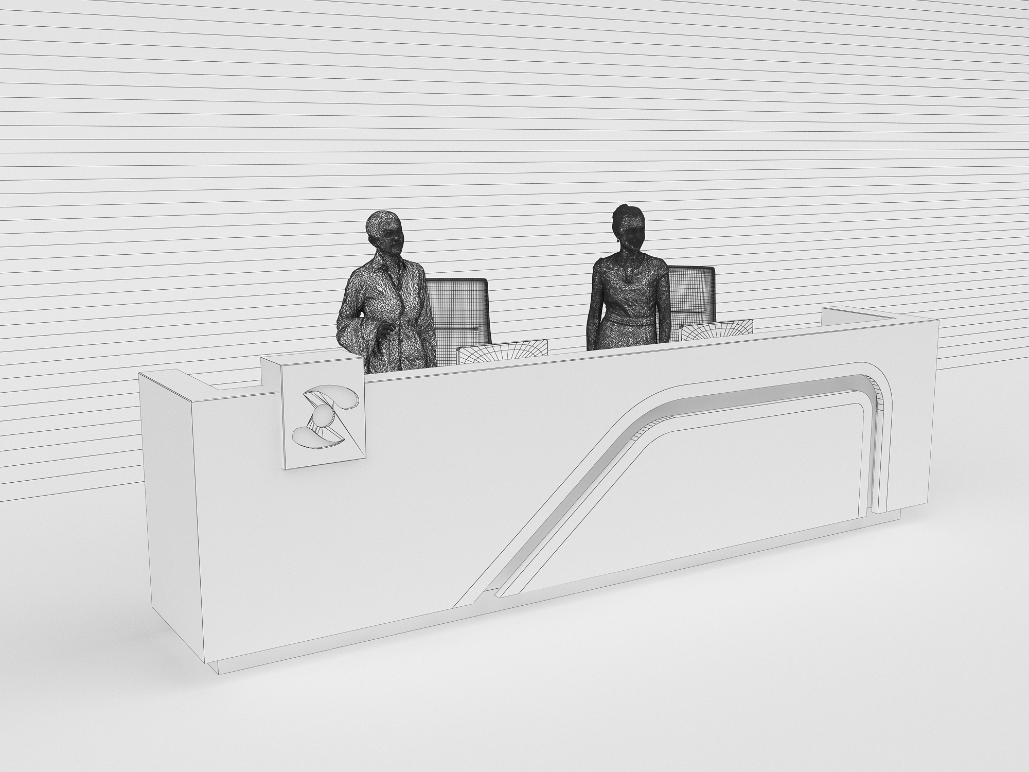 3D Reception Desk - 001 - TurboSquid 1987952
