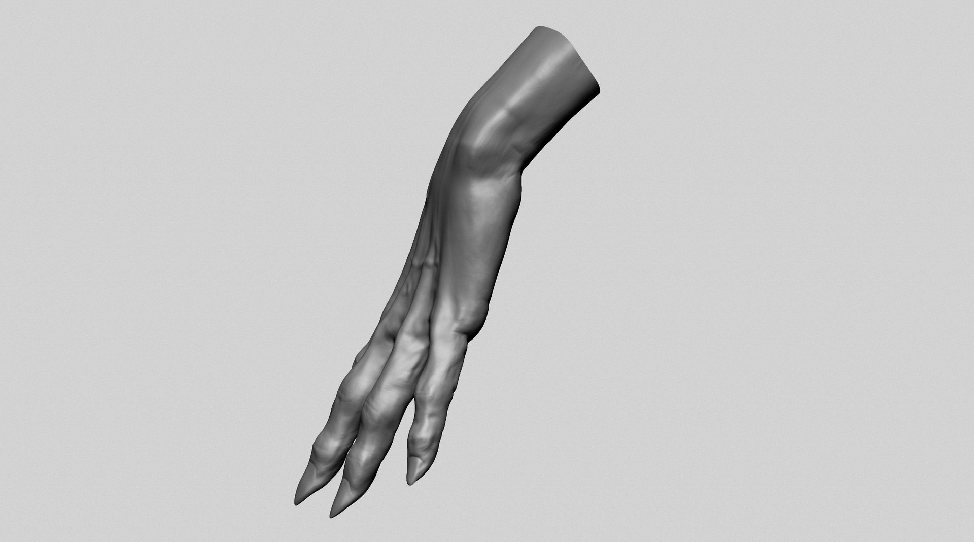 Creature Hand B 3D Model - TurboSquid 2204798