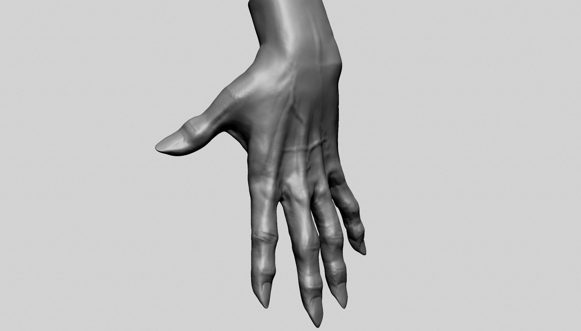 Creature Hand B 3D Model - TurboSquid 2204798