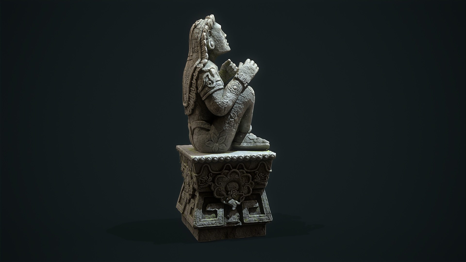 Statue Aztec Xochipilli God Of Art 3D Model - TurboSquid 2217846