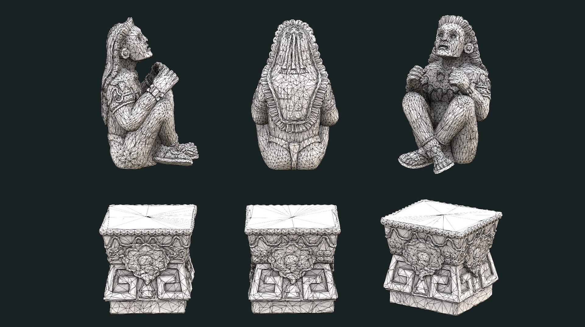 Statue Aztec Xochipilli God Of Art 3D Model - TurboSquid 2217846