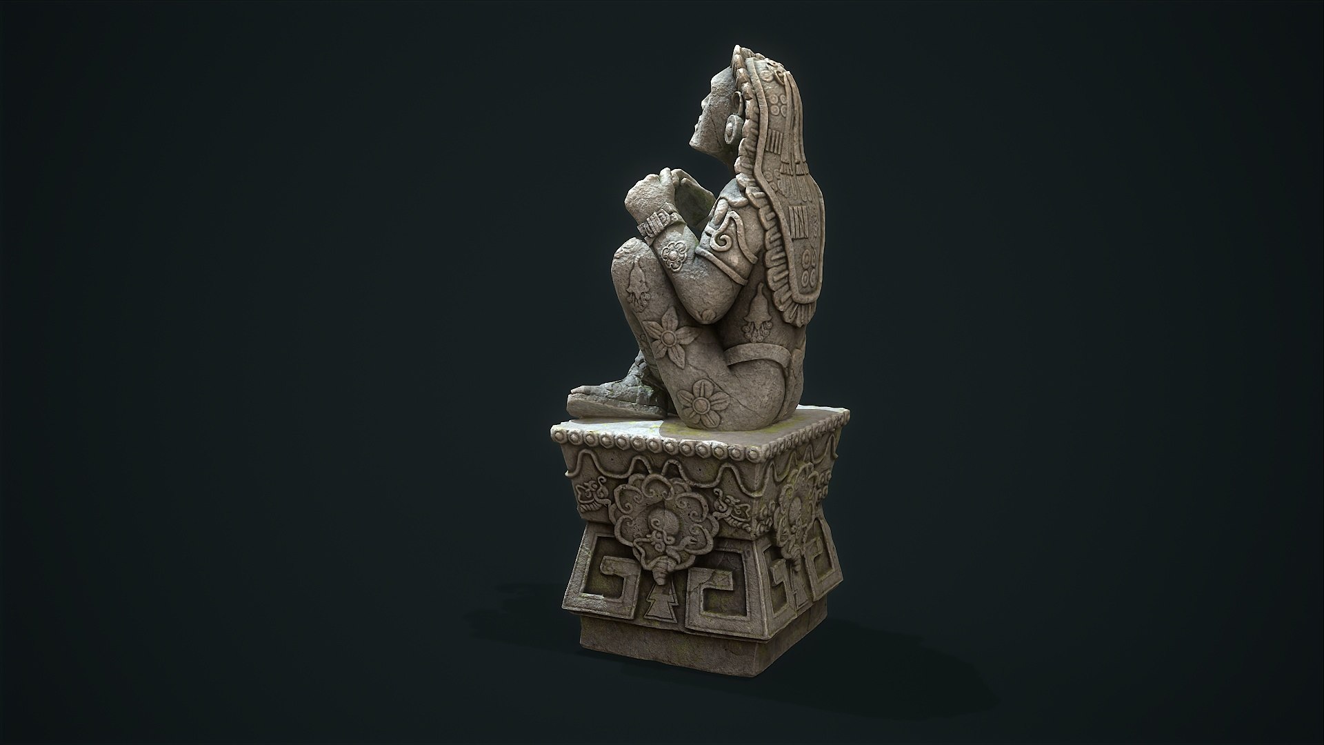 Statue Aztec Xochipilli God Of Art 3D Model - TurboSquid 2217846
