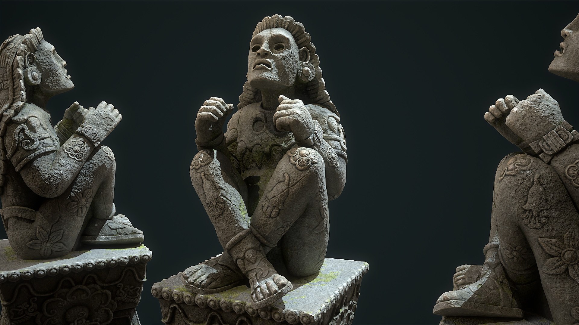Statue Aztec Xochipilli God Of Art 3D Model - TurboSquid 2217846