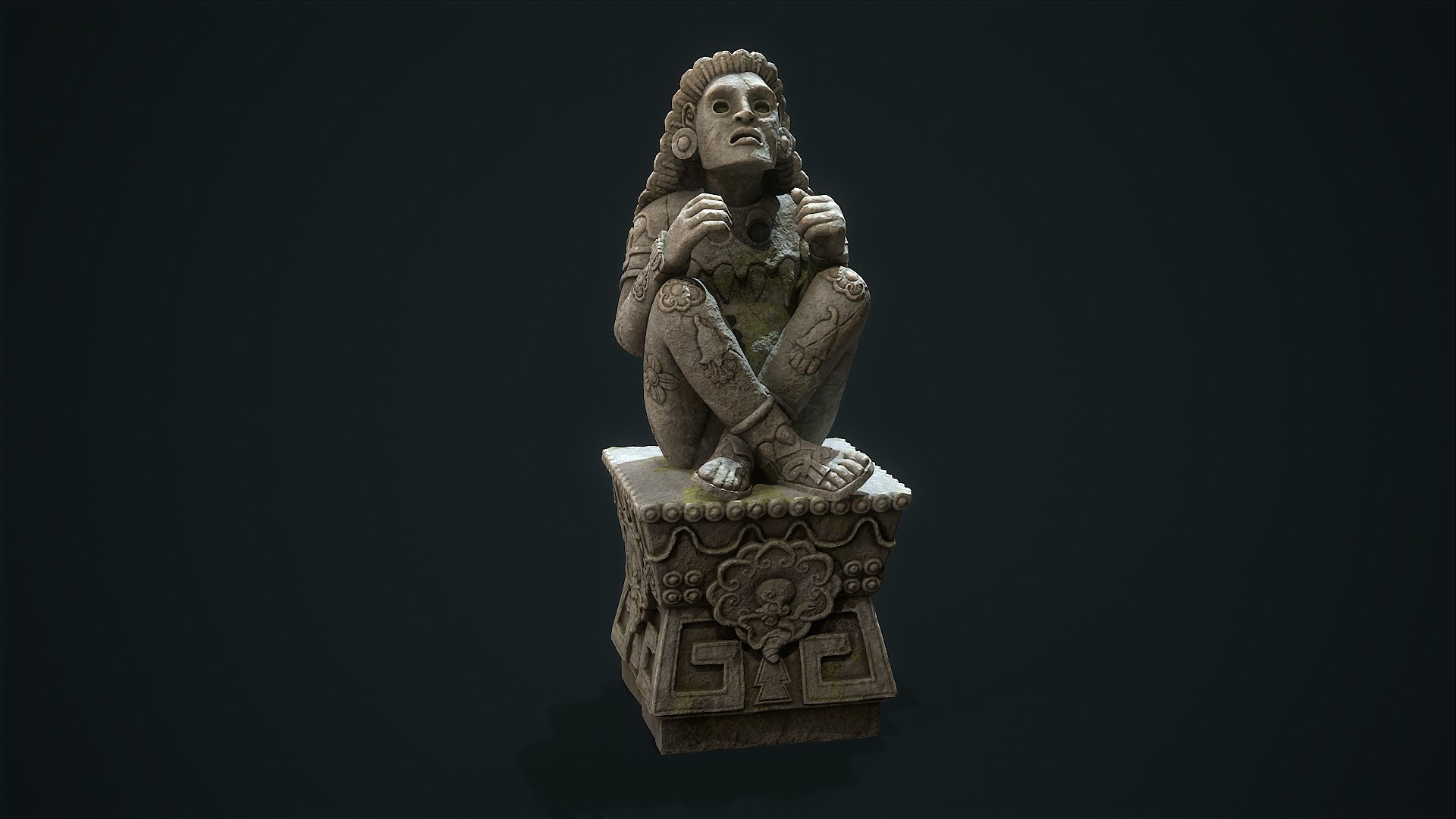 Statue Aztec Xochipilli God Of Art 3D Model - TurboSquid 2217846