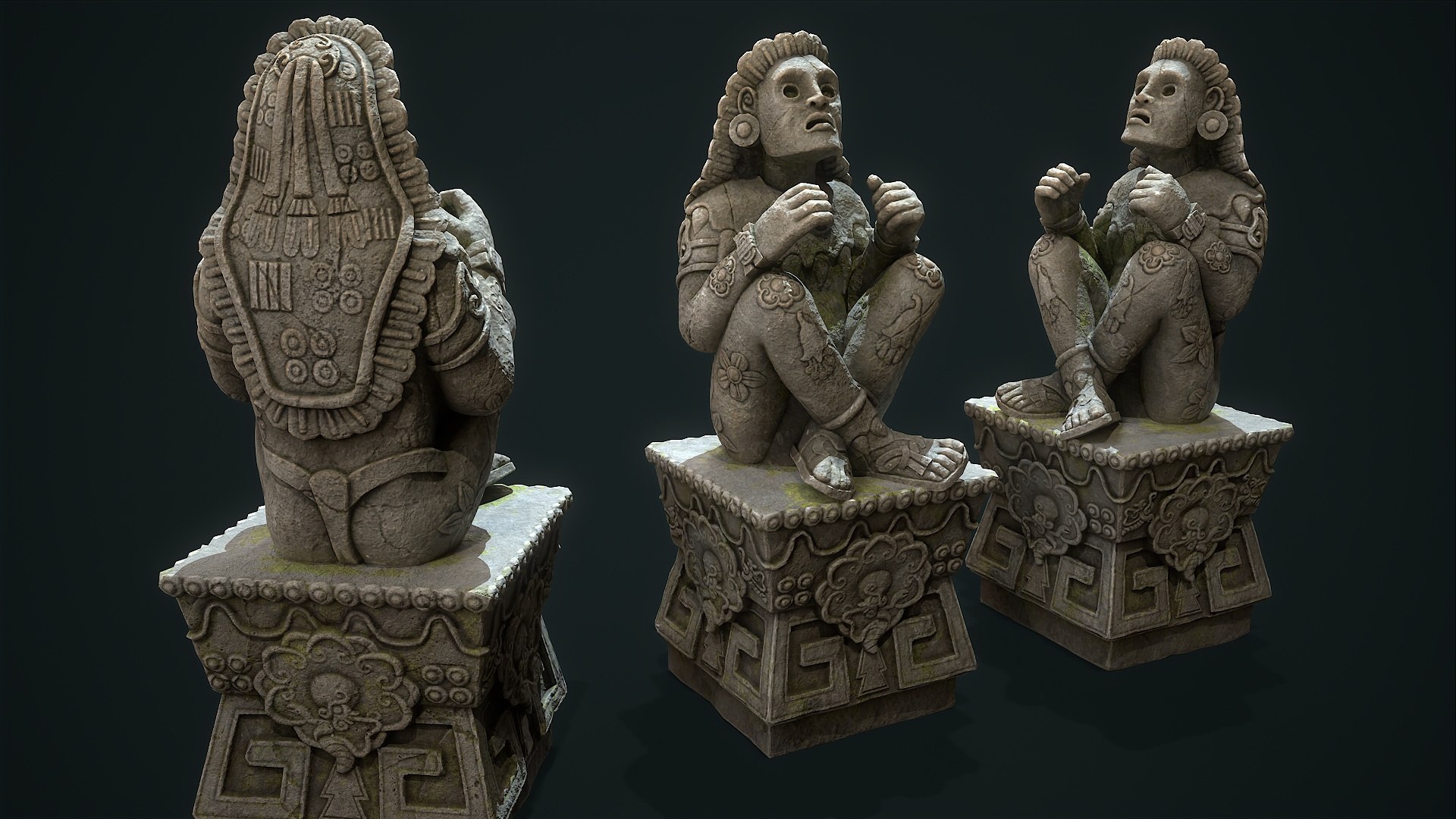 Statue Aztec Xochipilli God Of Art 3D Model - TurboSquid 2217846
