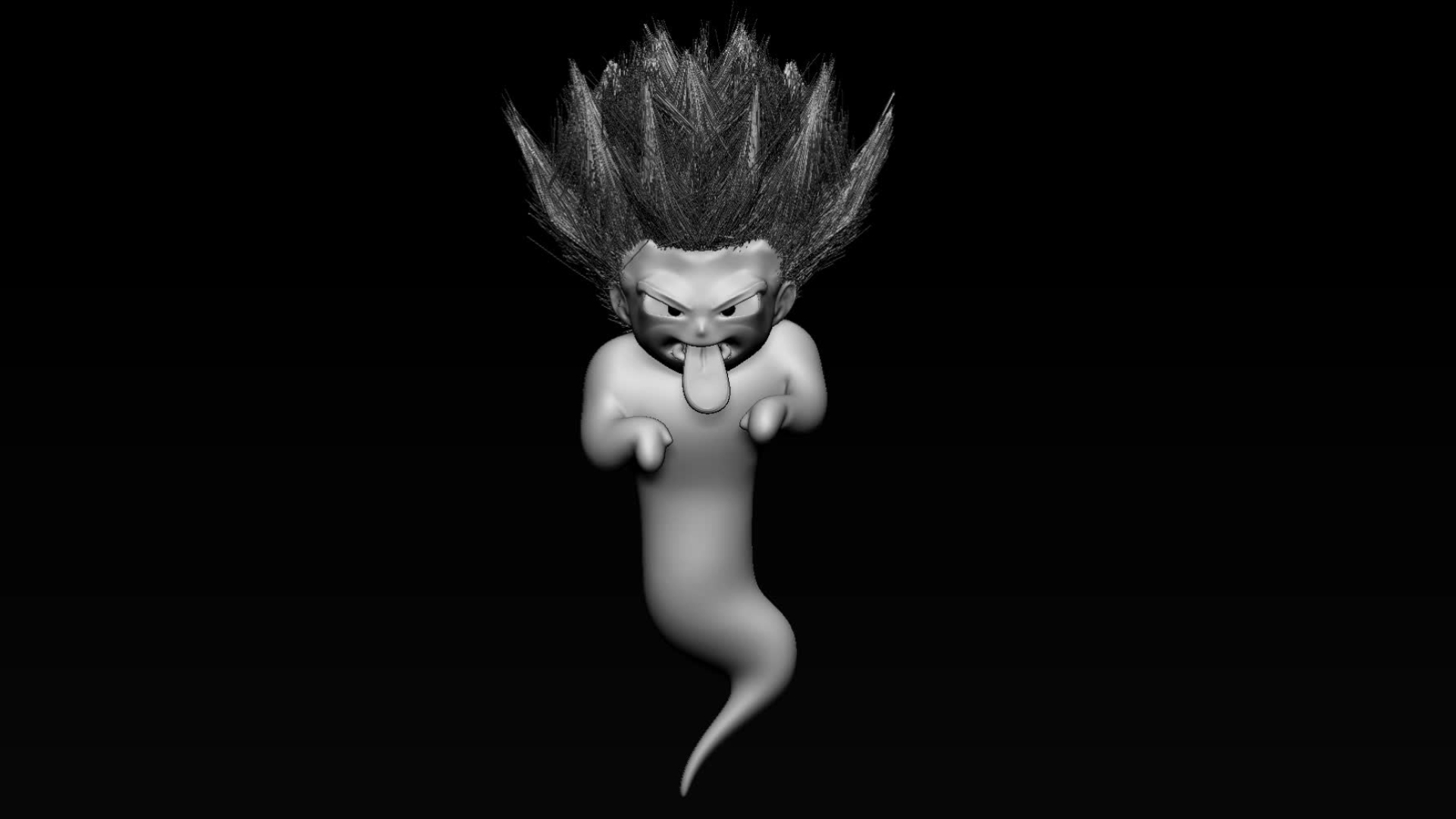 Super Ghost Kamikaze Fibermesh Hair 3D - TurboSquid 1898371