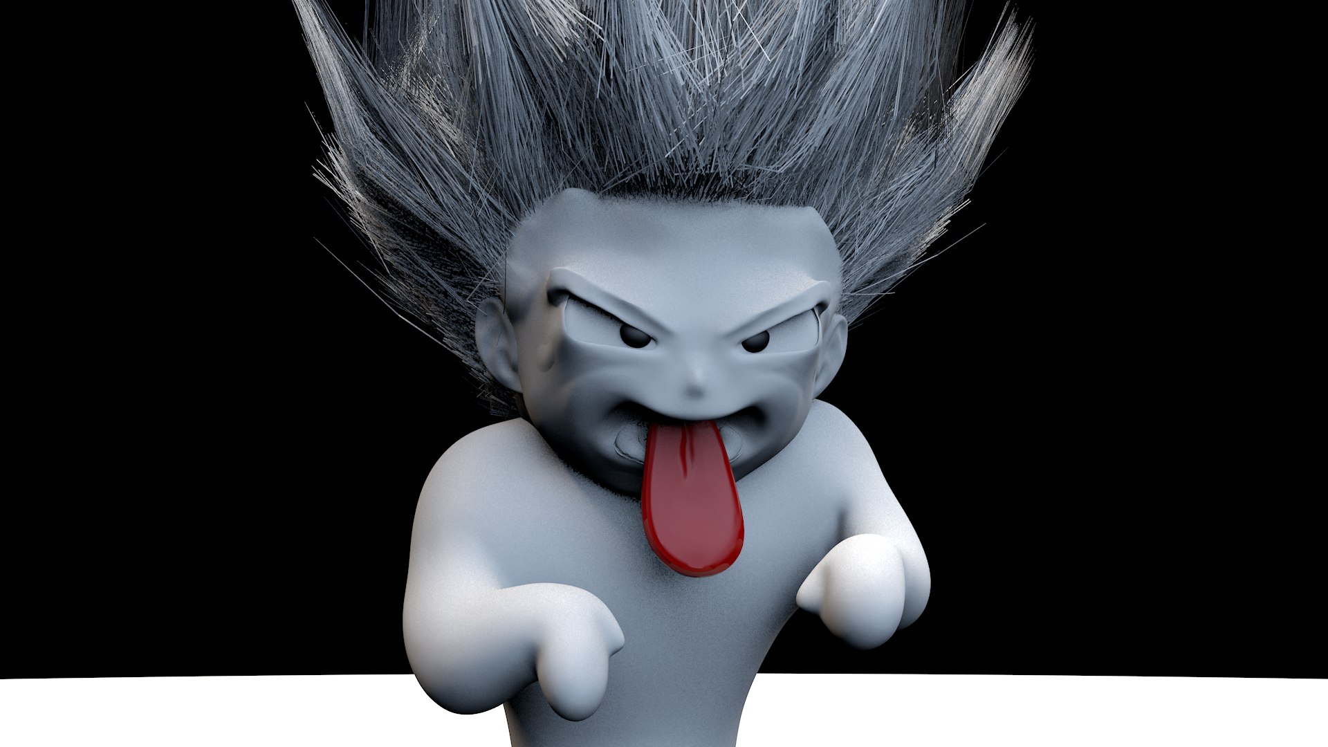 Super Ghost Kamikaze Fibermesh Hair 3D - TurboSquid 1898371
