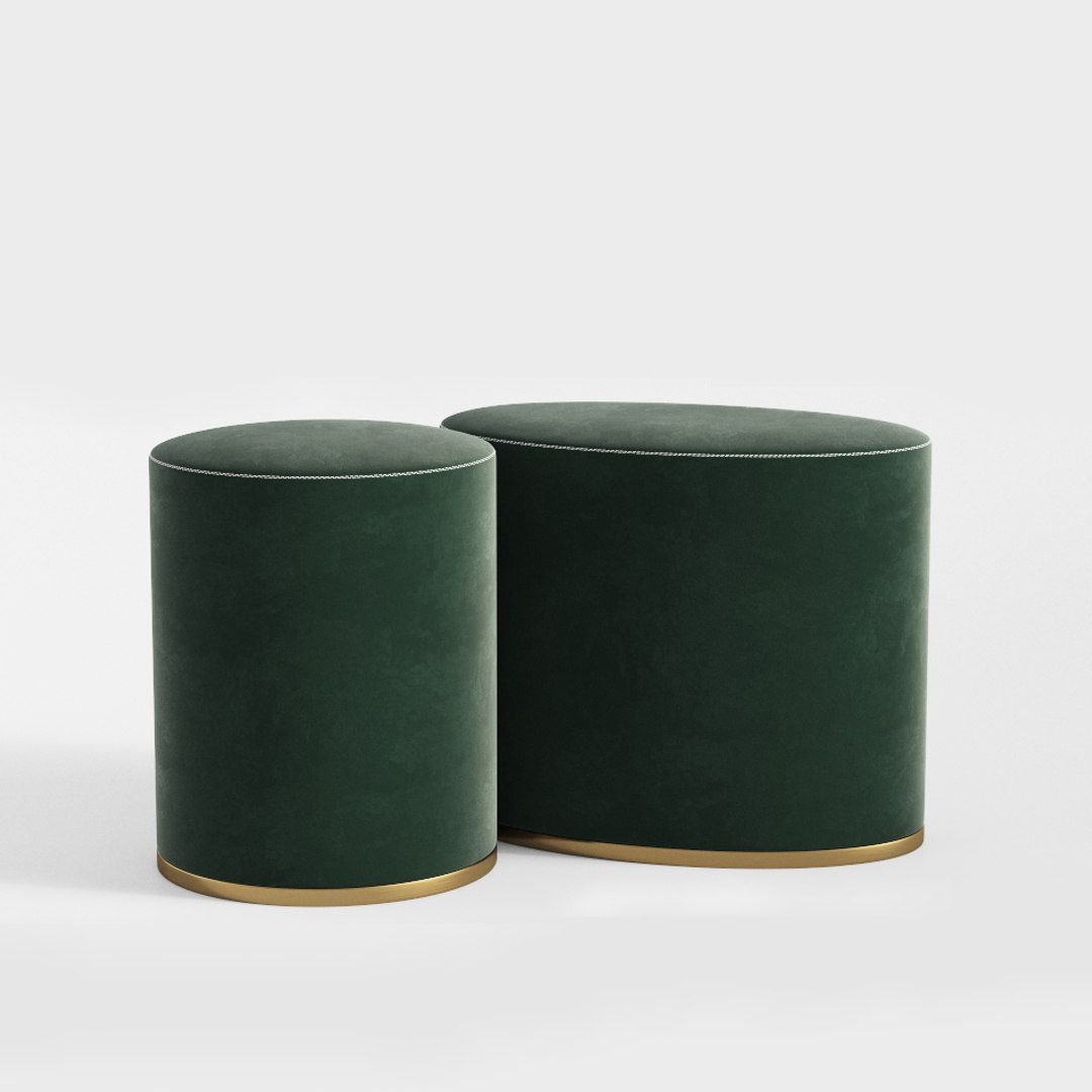 Pouf set gallottiradice 3D model - TurboSquid 1572619