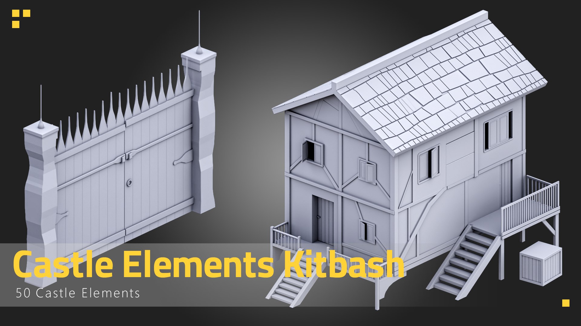 50 Castle Elements Kitbash 3D model - TurboSquid 2162706