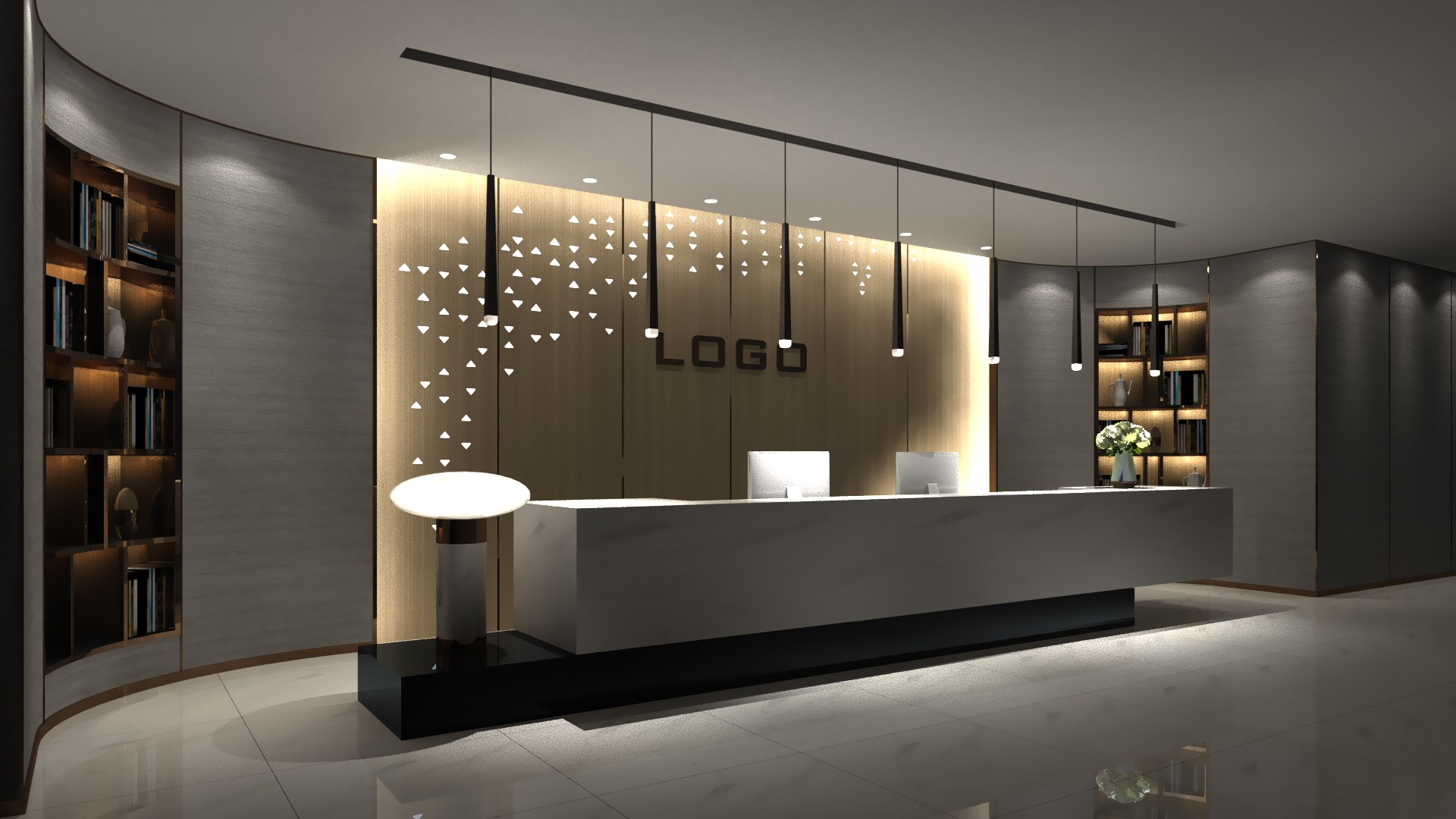 3D Reception Desk - TurboSquid 2218306