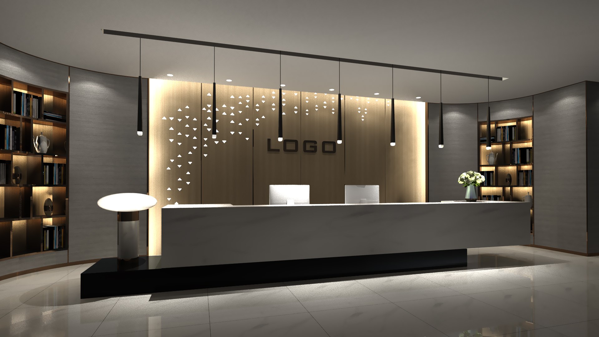 3D Reception Desk - TurboSquid 2218306