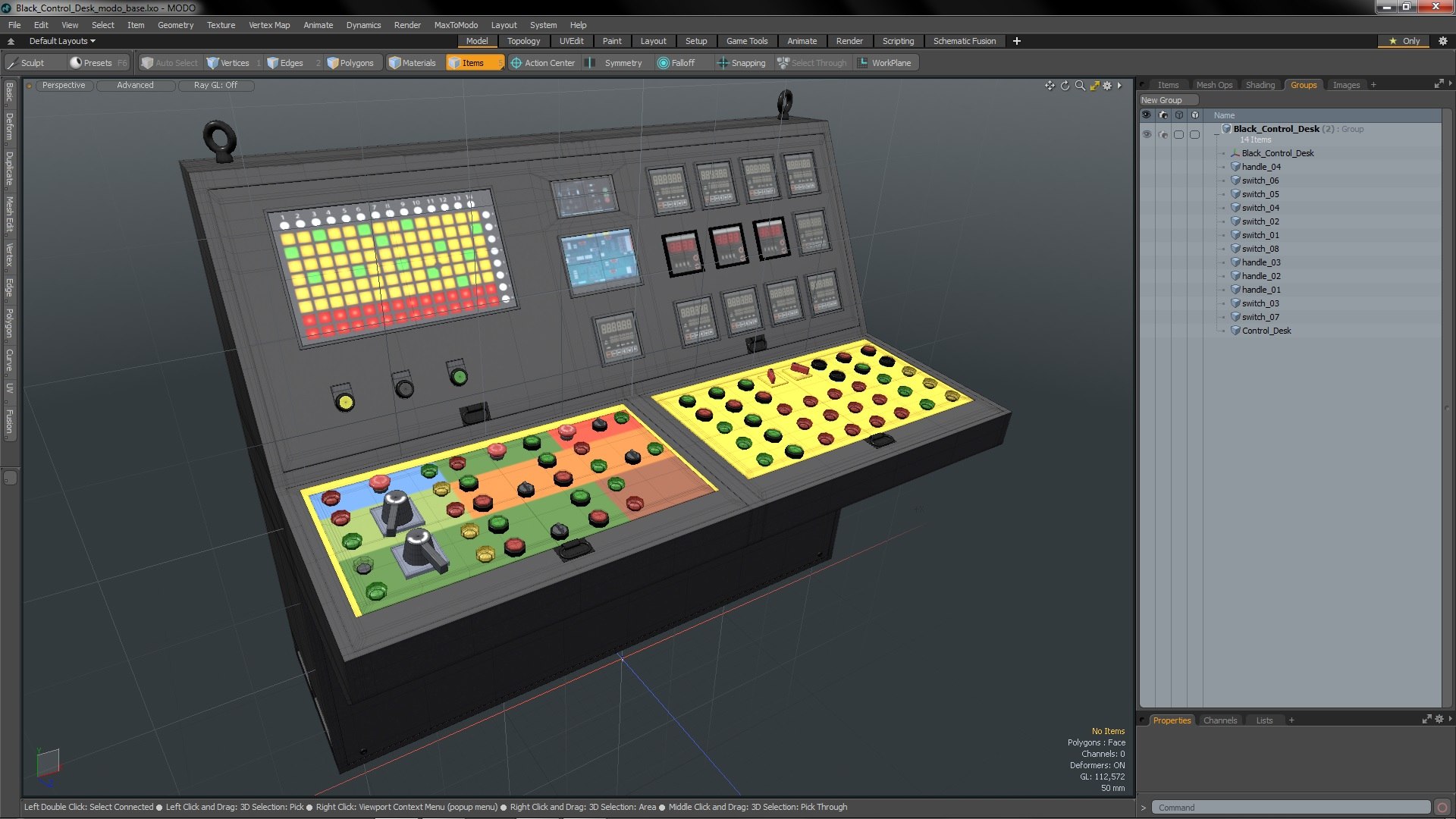3D Black Control Desk - TurboSquid 2127128
