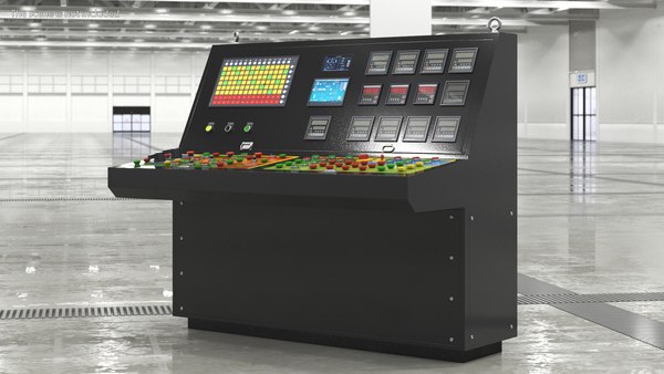 modelo 3d Escritorio de control negro - TurboSquid 2127128