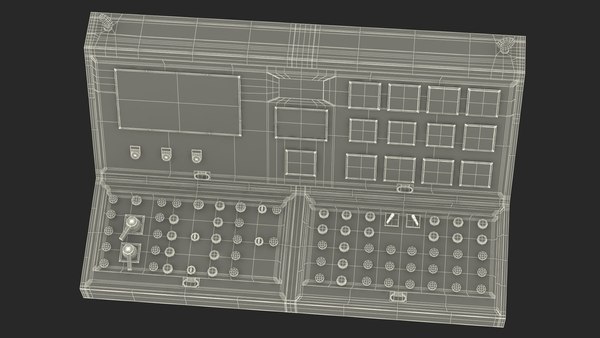 modelo 3d Escritorio de control negro - TurboSquid 2127128