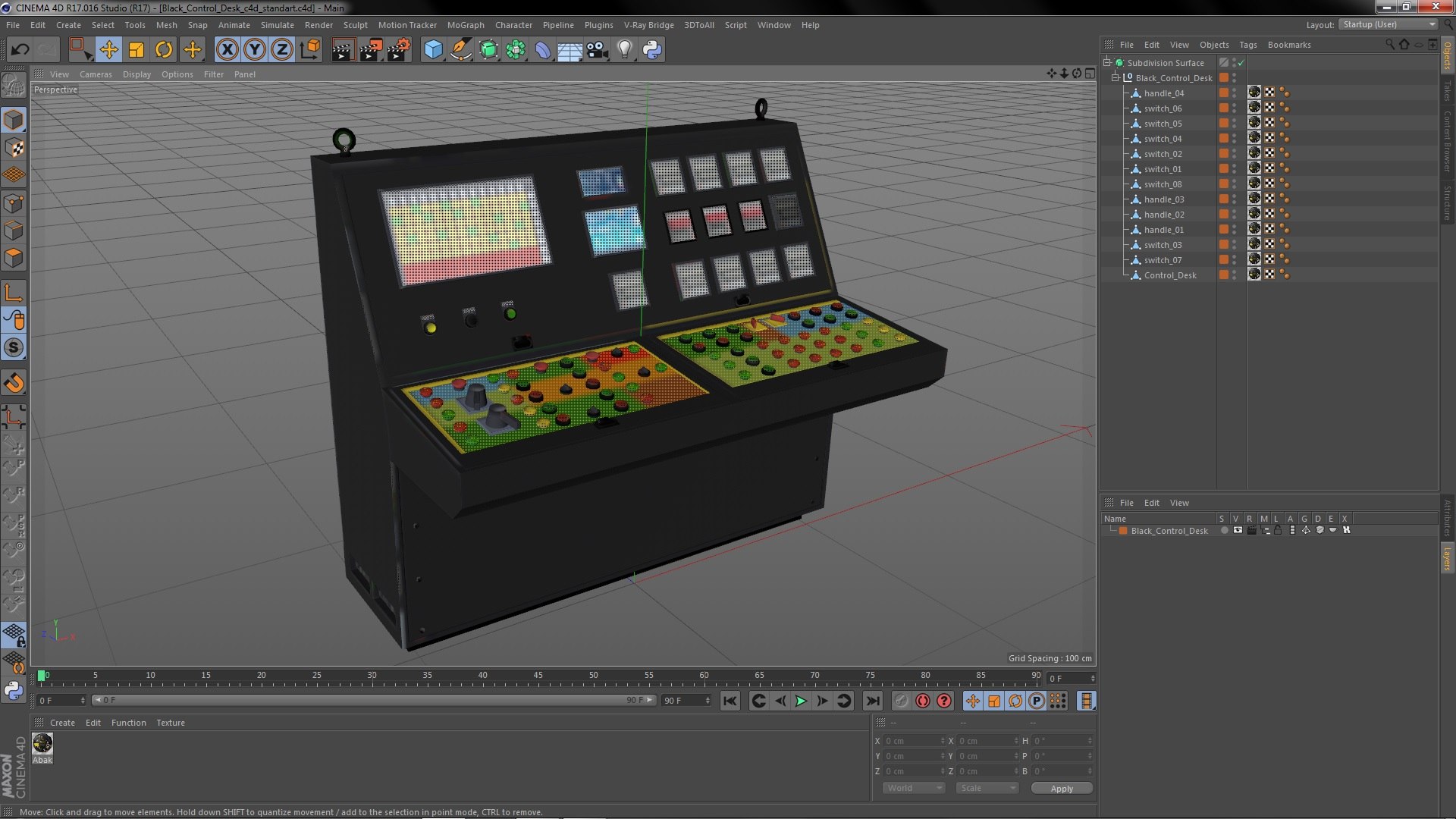 3D Black Control Desk - TurboSquid 2127128