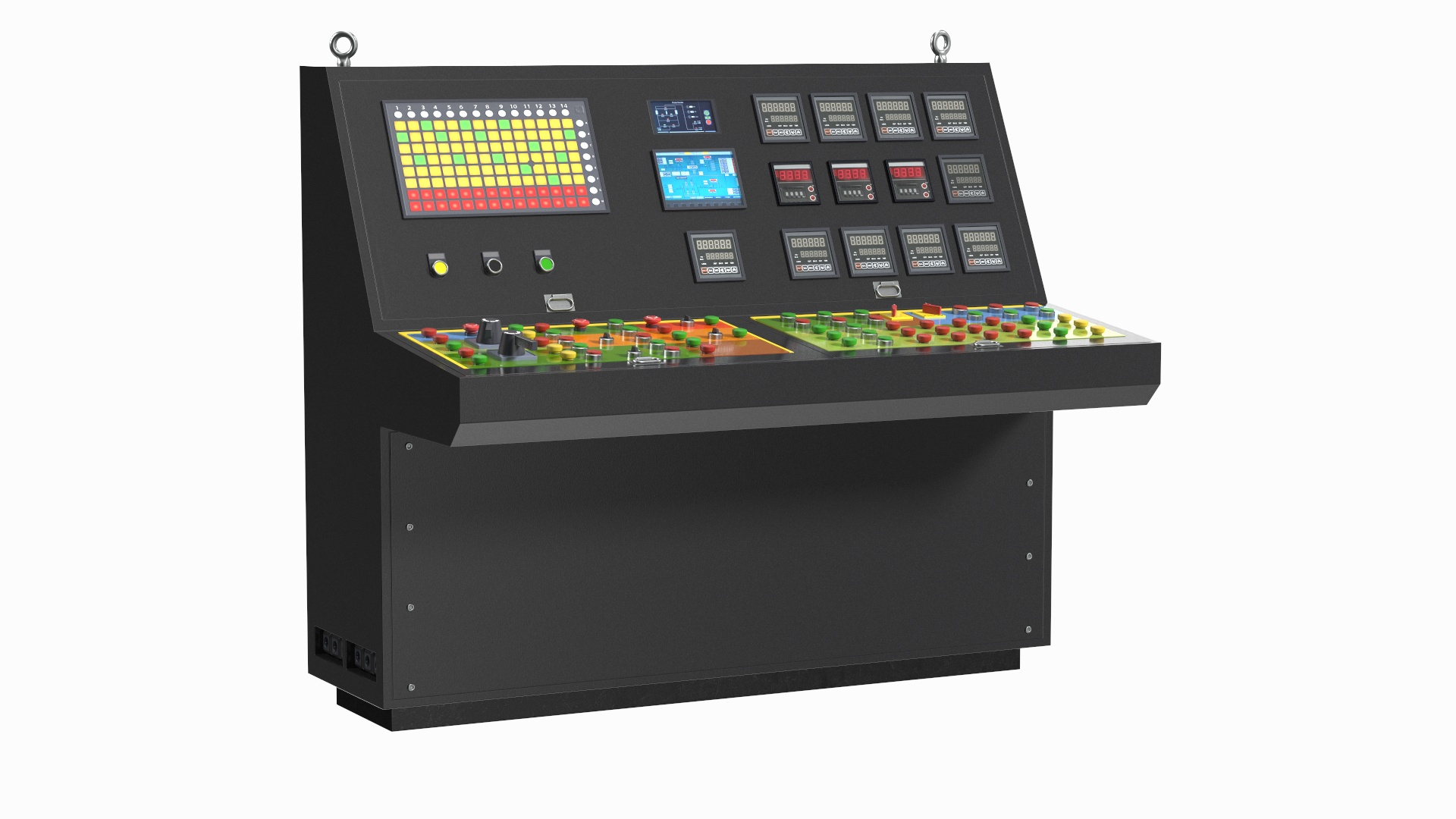 3D Black Control Desk - TurboSquid 2127128